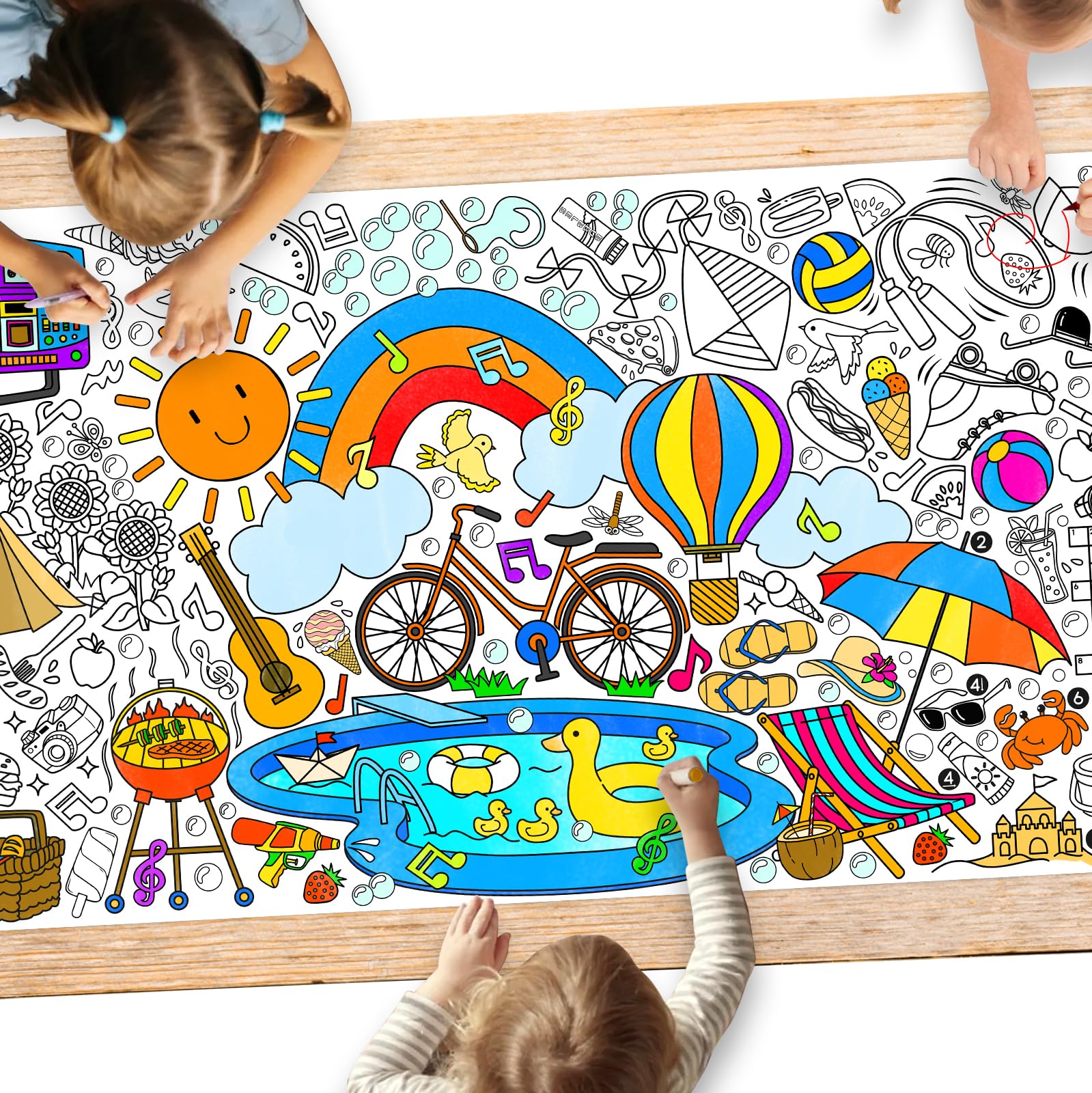 Amazon.com: Giant Coloring Poster for Classroom - 31.5x72" Versatile ...