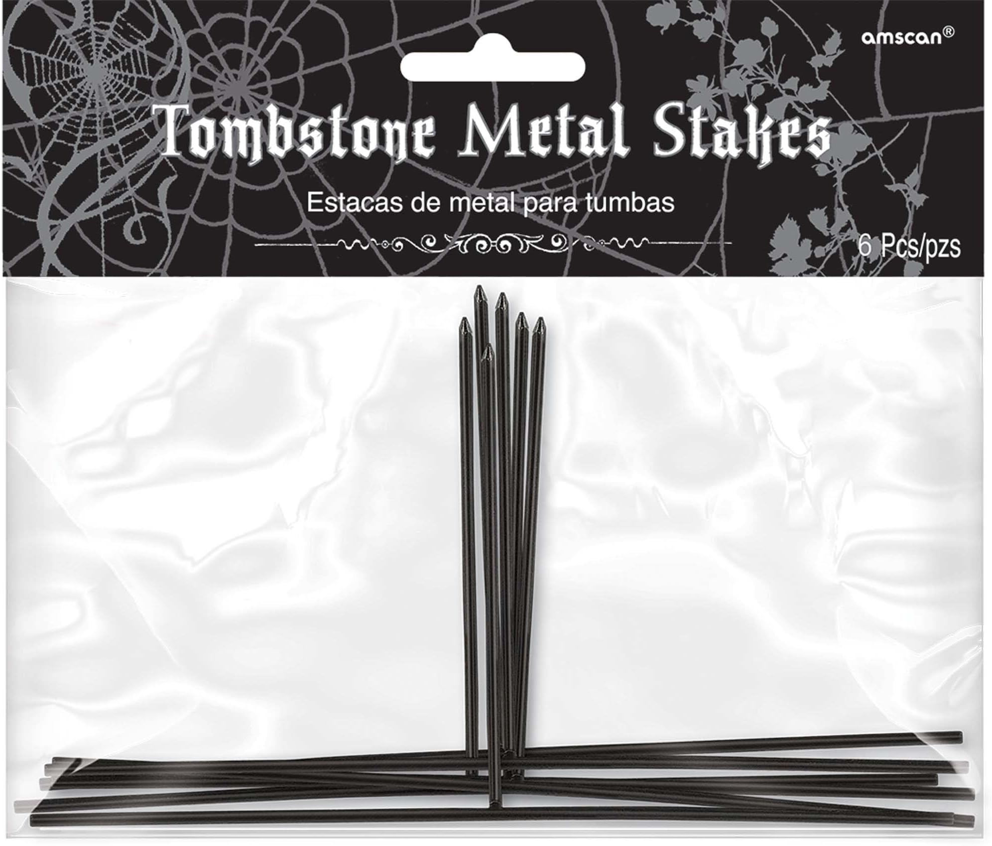 Amazon.com: Tombstone Silver Metal Stakes - 6.25" x 3.18" (Pack of 5 ...