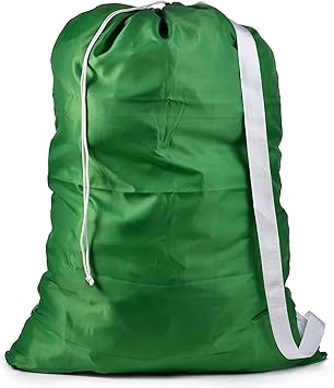 Amazon.com: Shoulder Strap Laundry Bag - Drawstring Locking Closure ...