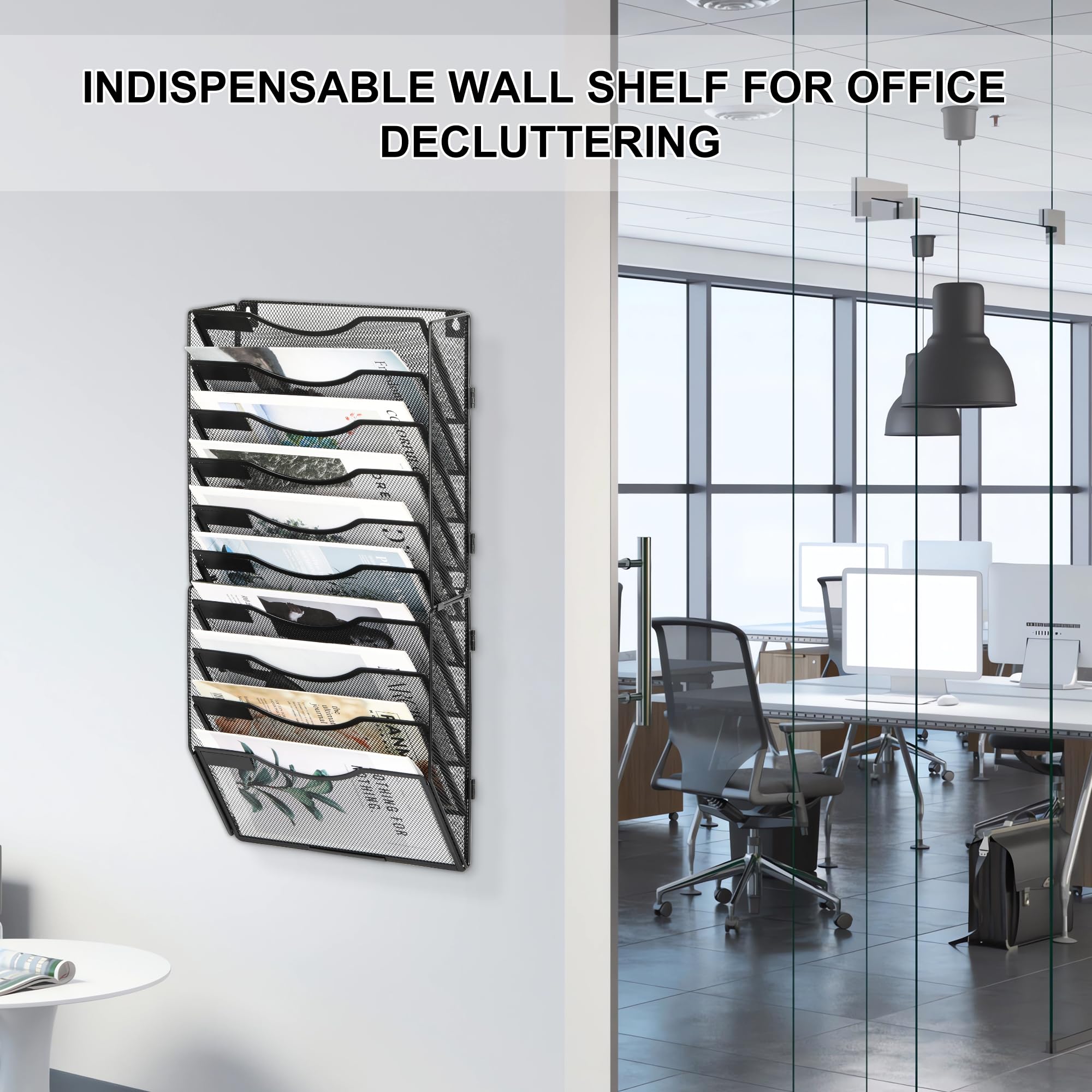 Snapklik.com : EasyPAG Wall File Holder 10 Tier Assembly Mesh Office ...