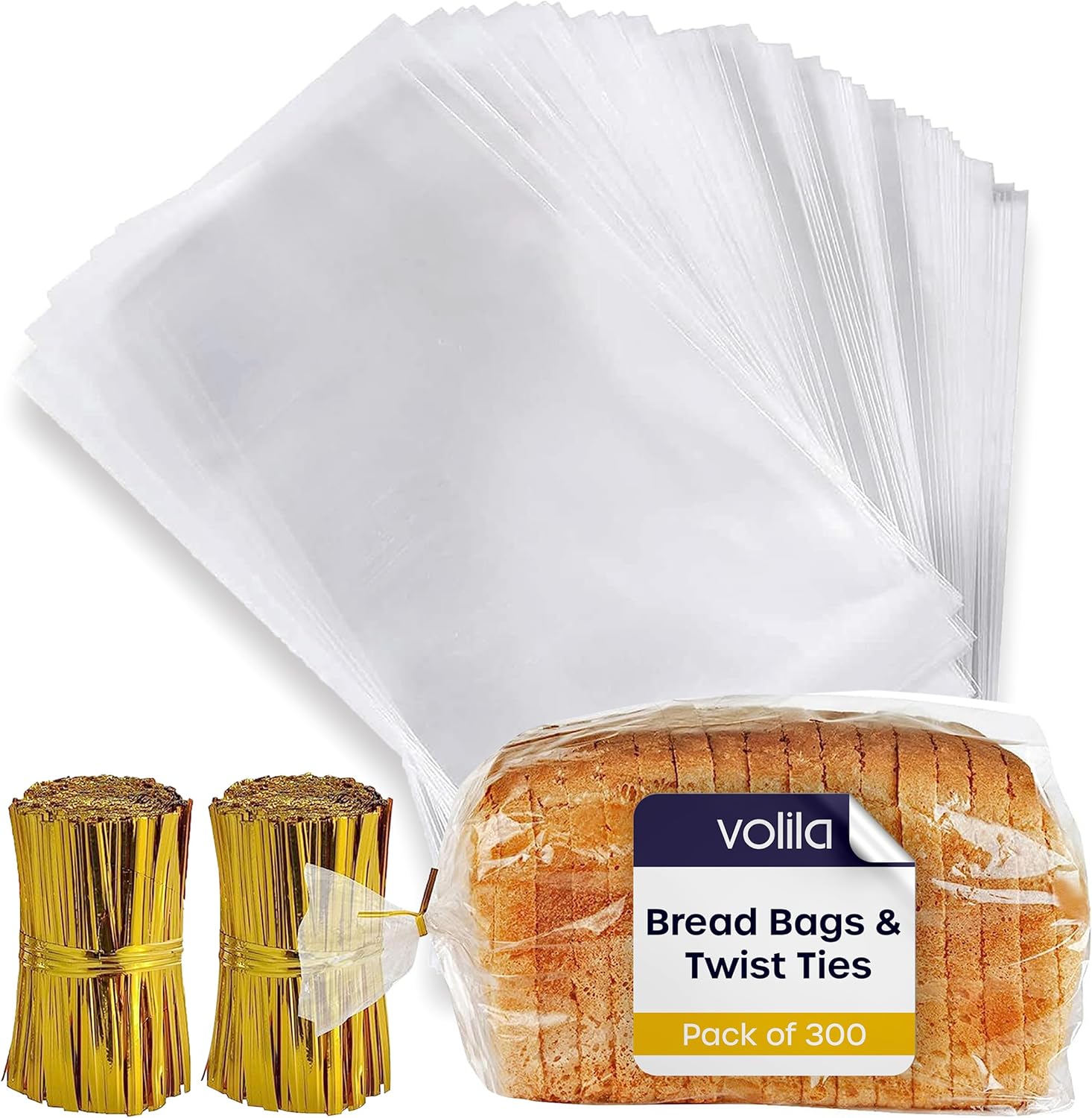 volila Clear Plastic Bread Bag - Bread Bags for Homemade Bread Loaf ...