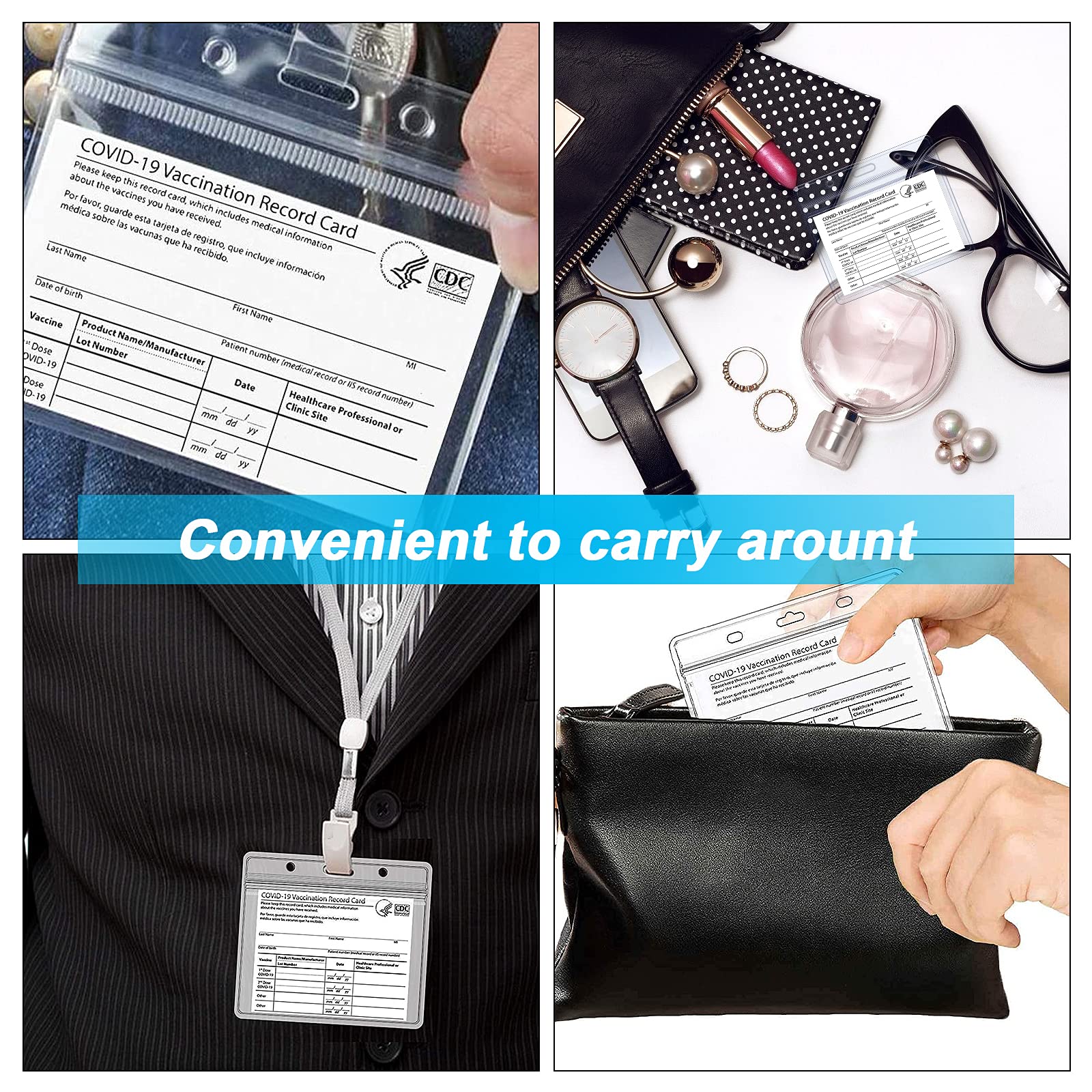 Snapklik.com : Vaccine Card Protector,4 X 3 Immunization Record Cards ...