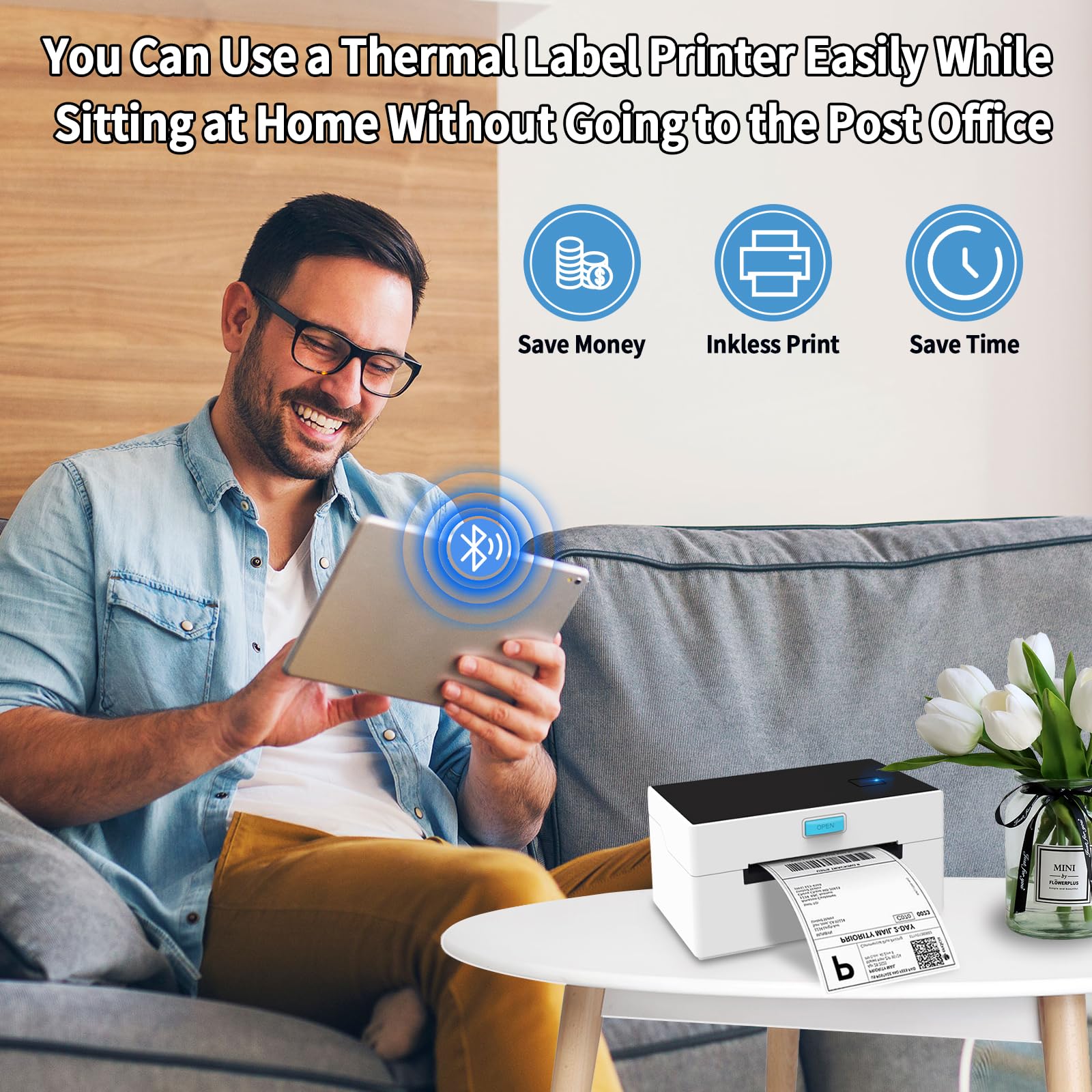 Small Printer Bluetooth Label Printer Thermal Label Printer For ...