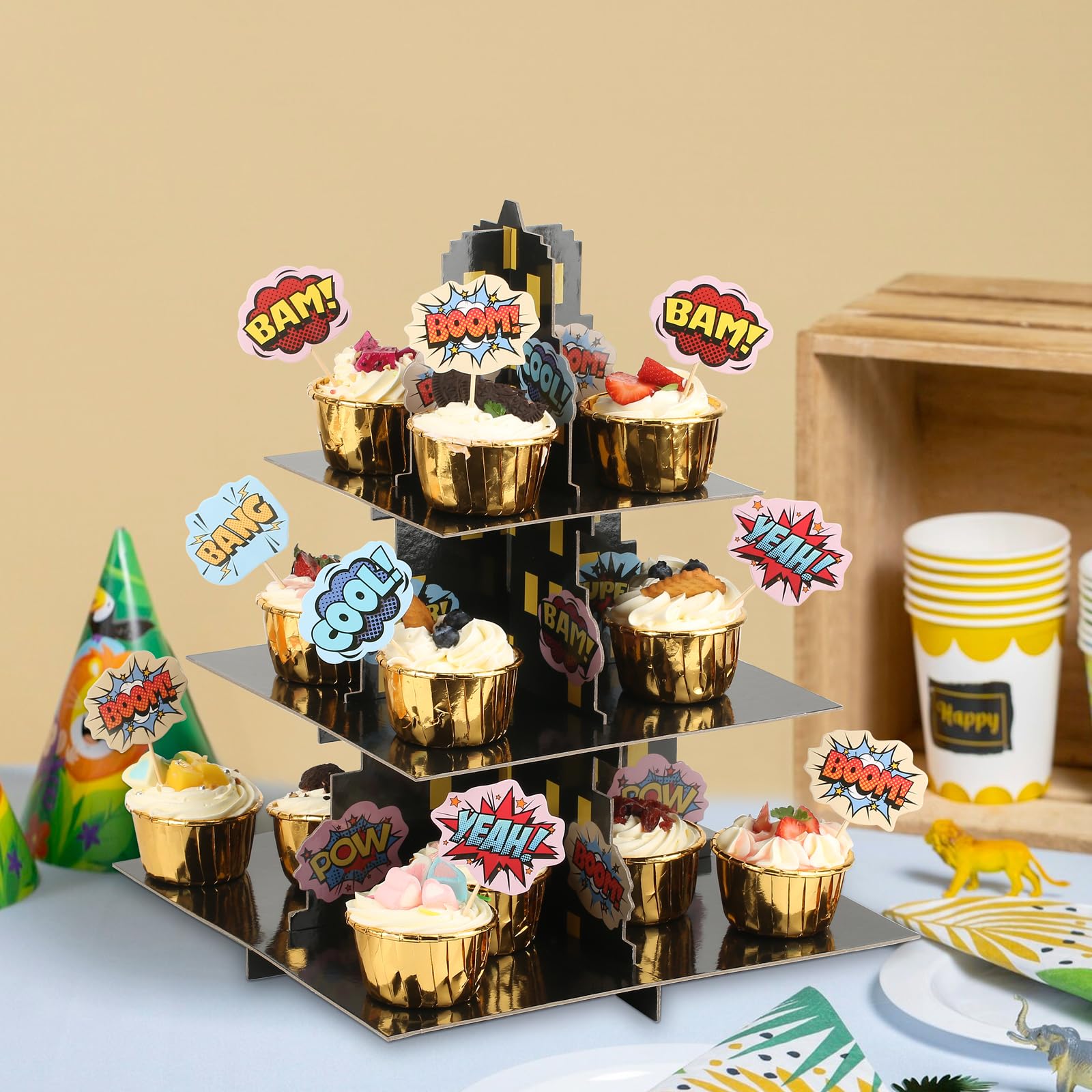 Superhero Birthday Decorations Printable Superhero Cupcake Toppers ...