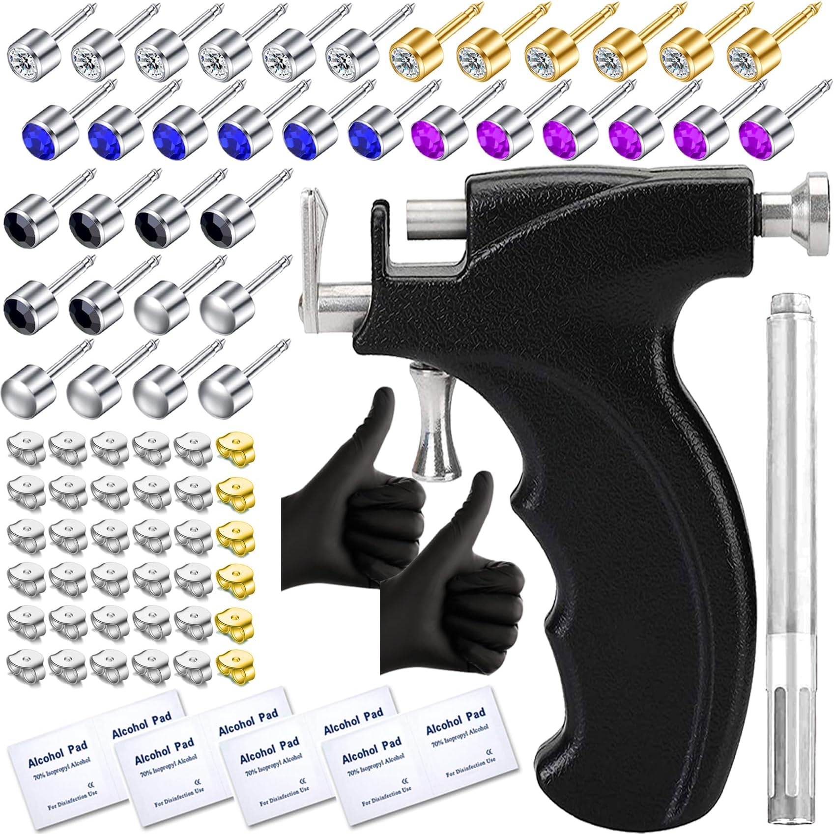 Amazon.com: Professional Ear Piercing Gun Kit, Reusable Ear Nose ...