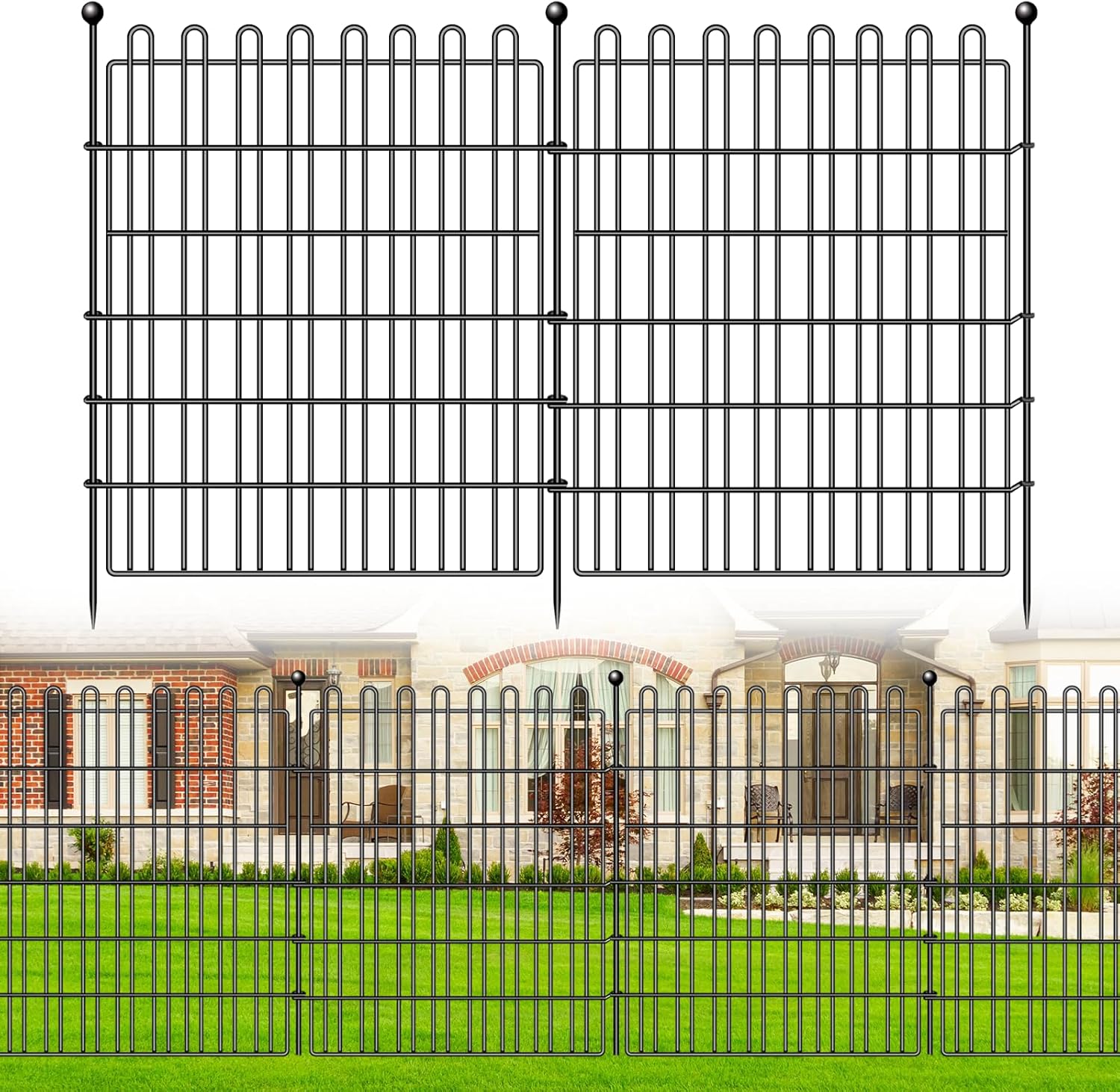 Amazon.com : 5 Panels Dog Fence Outdoor for Yard, 32in (H) X 11.8ft (L ...