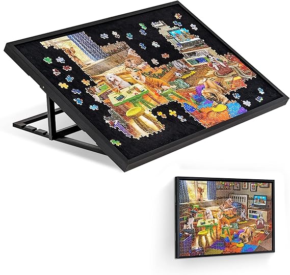 Amazon.com: Lavievert 2 in 1 Adjustable Jigsaw Puzzle Board & Puzzle ...