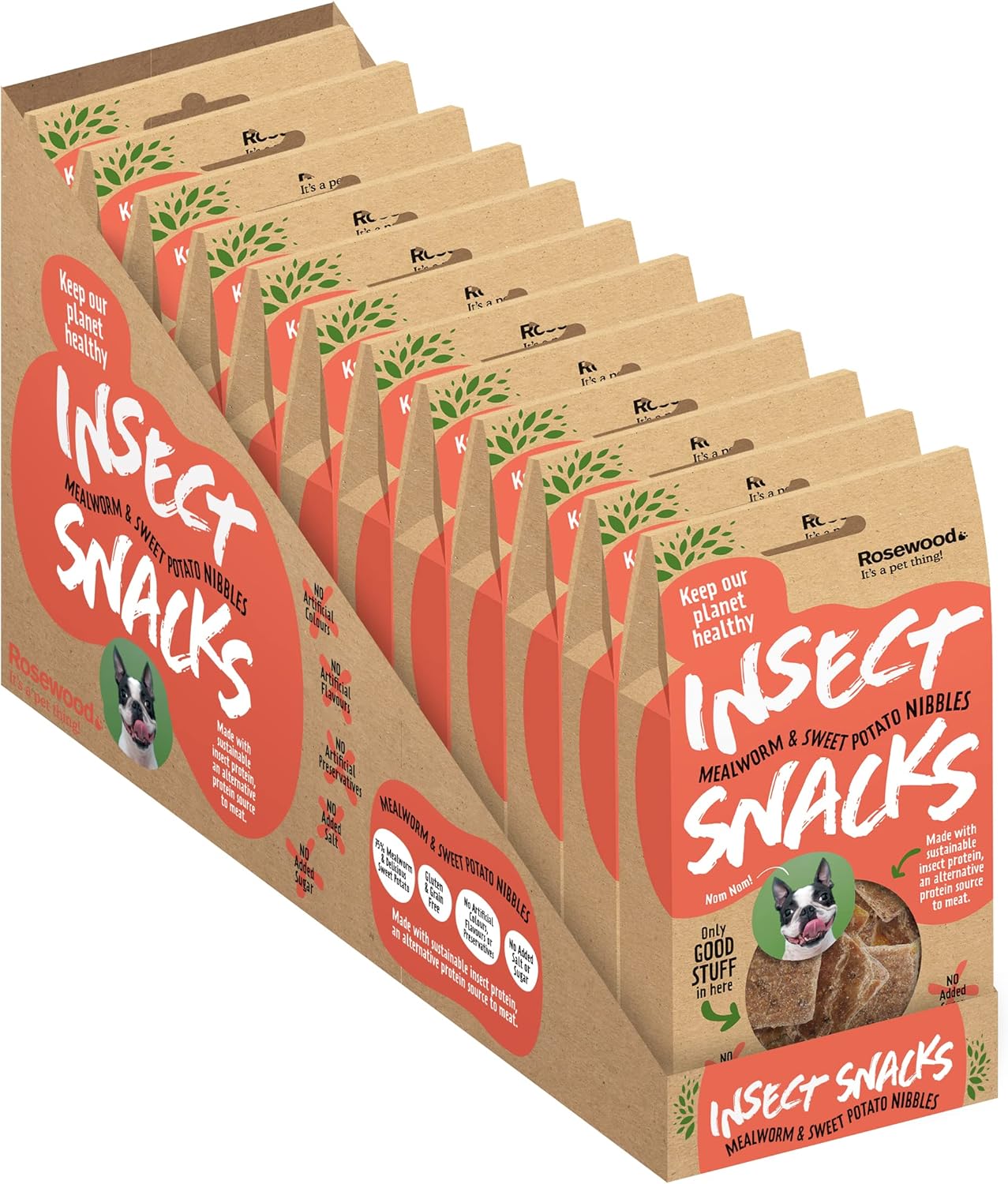 Rosewood Insect snacks, Mealworm and Sweet Potato Nibbles 80g, 12 Pack ...
