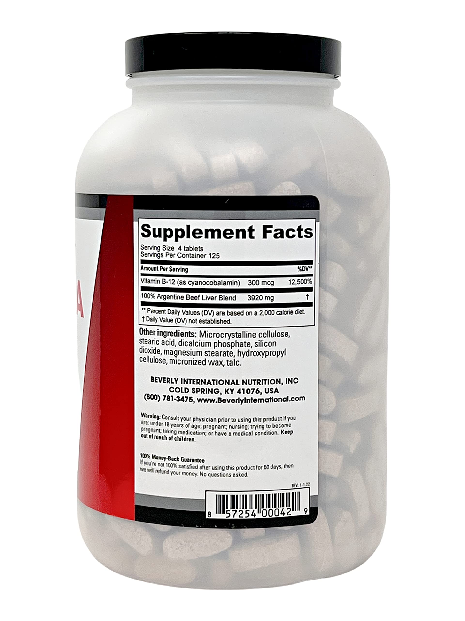 Snapklik.com : Ultra 40 Grass Fed Desiccated Beef Liver, 500 Tab Golden ...