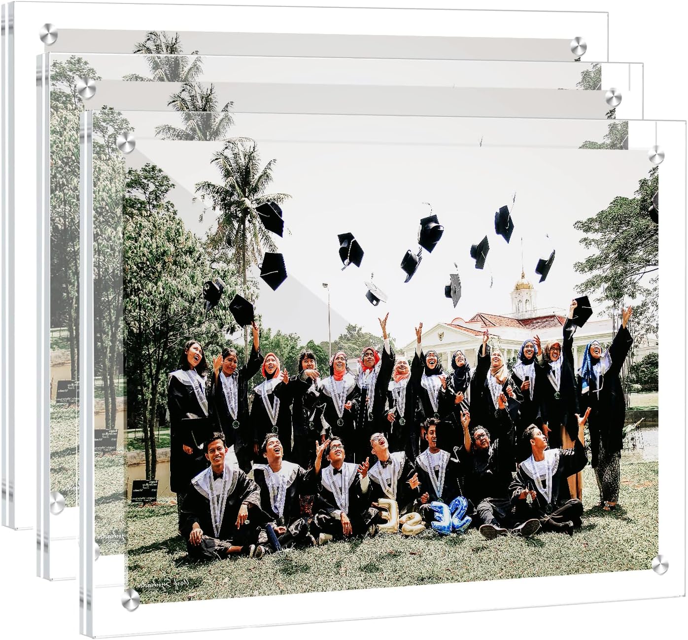 Amazon.com - JUOIFIP 3 Pack Clear Acrylic Frame, Fits 8.5x11, 8x10 ...