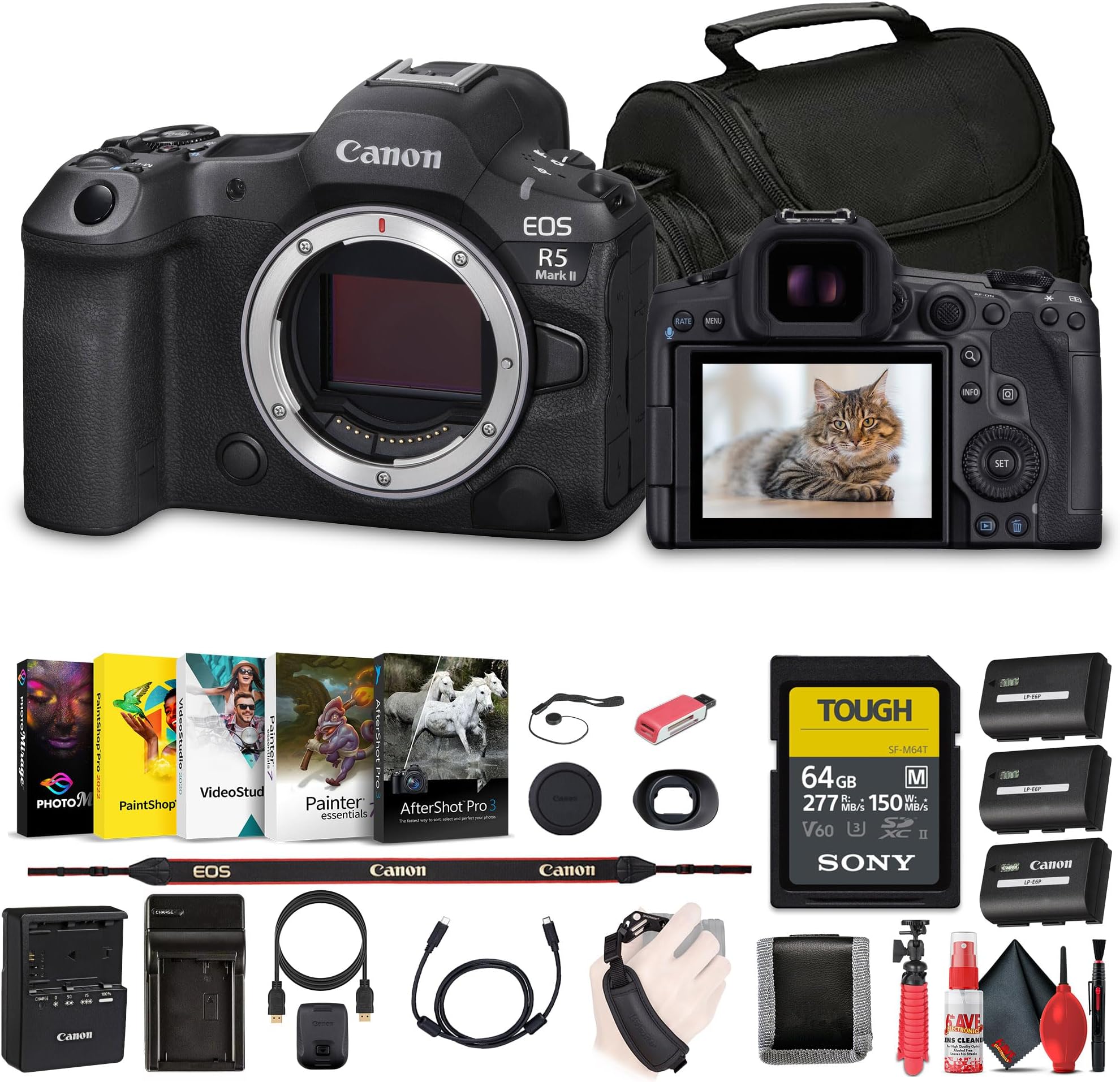 Amazon.com : Canon EOS R5 Mark II Mirrorless Camera, 45MP, Full-Frame ...