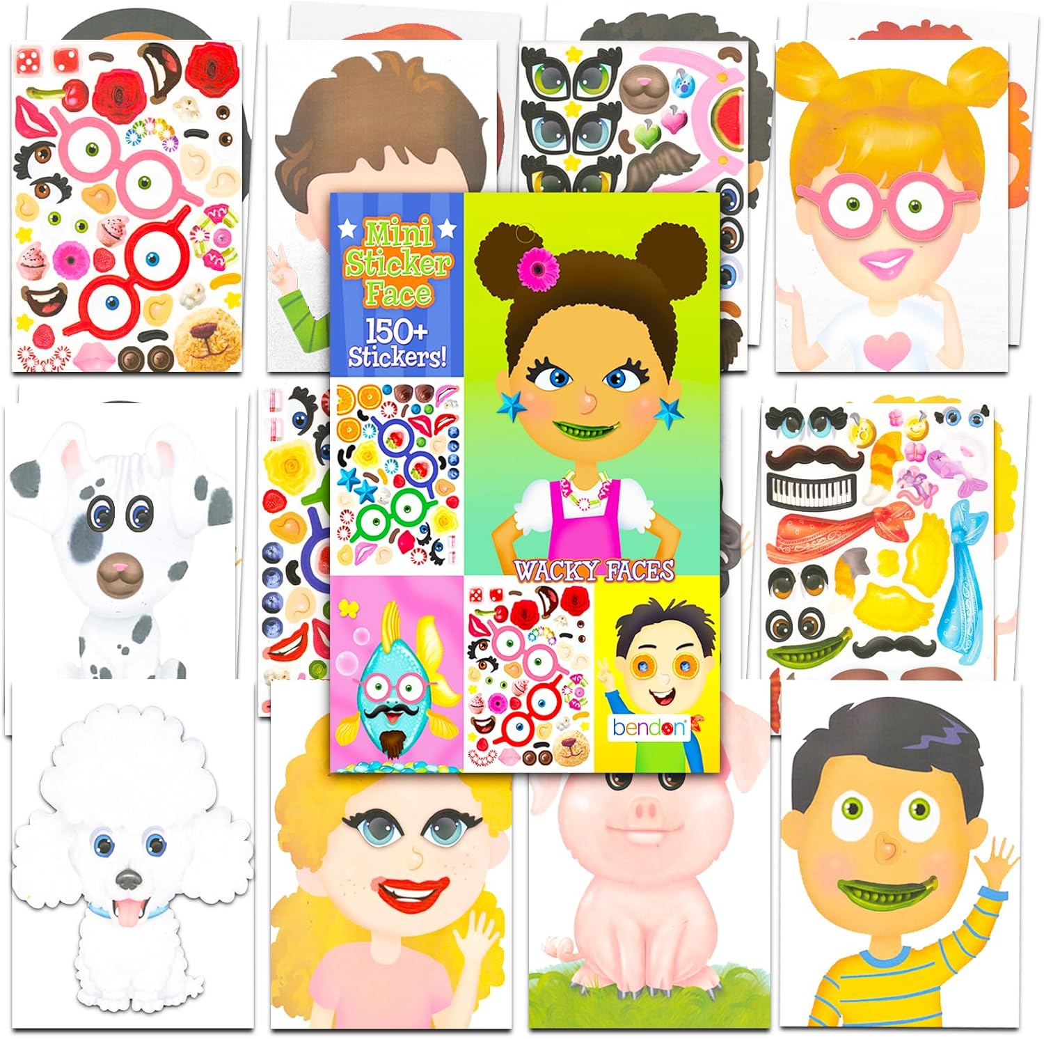 Amazon.com: 24 Pcs Make-a-Face Sticker Sheets 5" x 7" Mix and Match ...