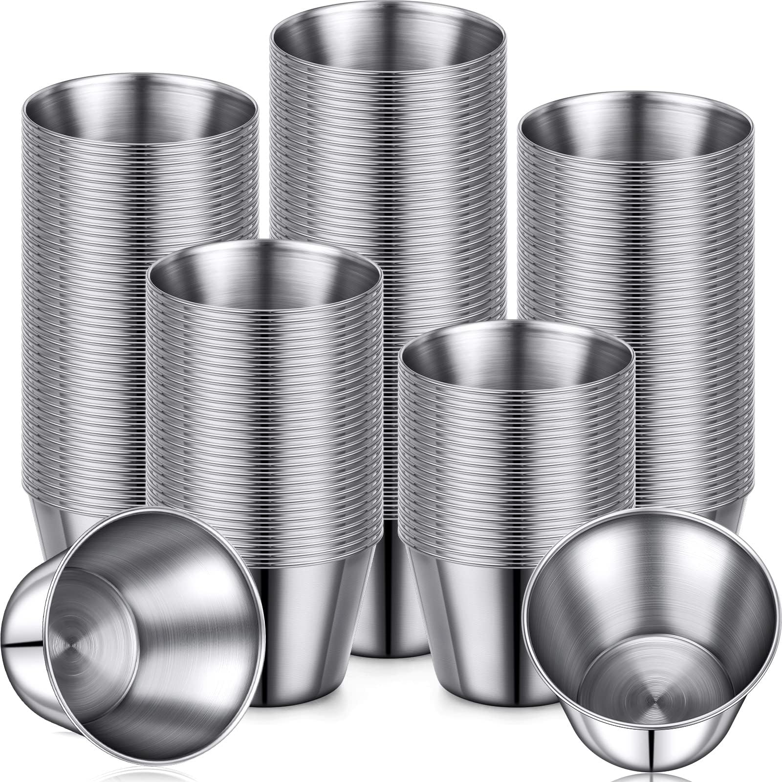 Amazon.com: 500 Pcs Metal Sauce Cups Individual Salsa Cups Metal ...