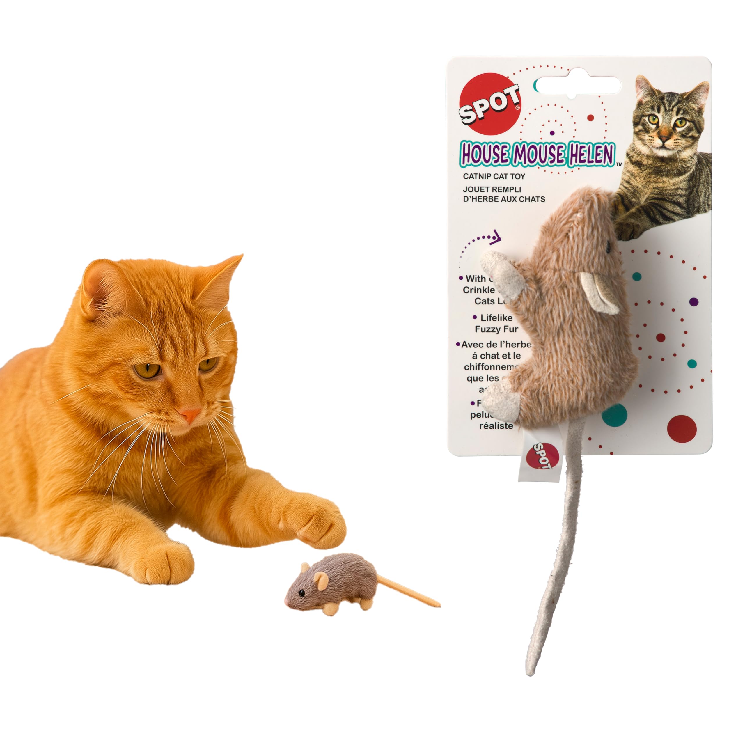 Snapklik.com : SPOT House Mouse Helen Cat Toy