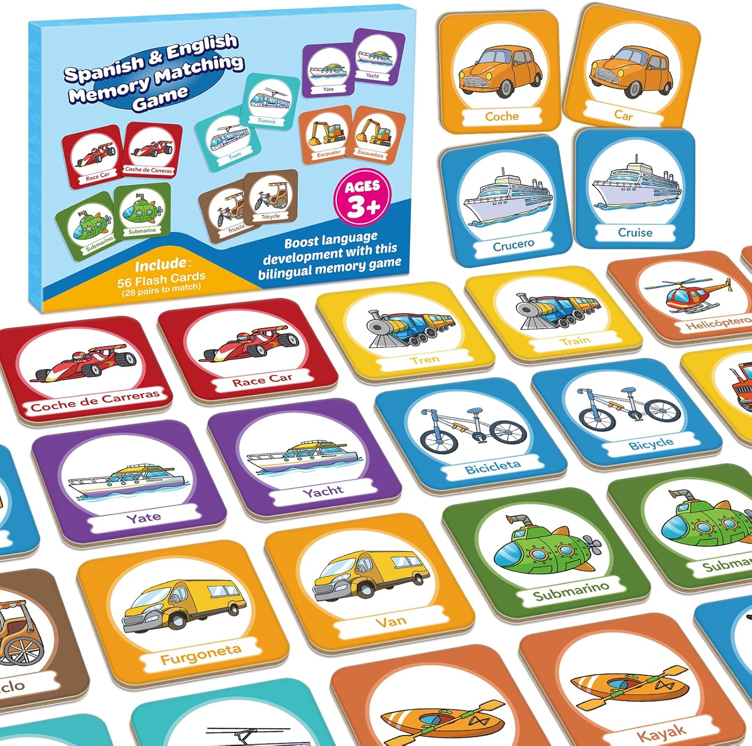 Amazon.com: Edulok Memory Card Game, Toddler Matching Game, Learn ...