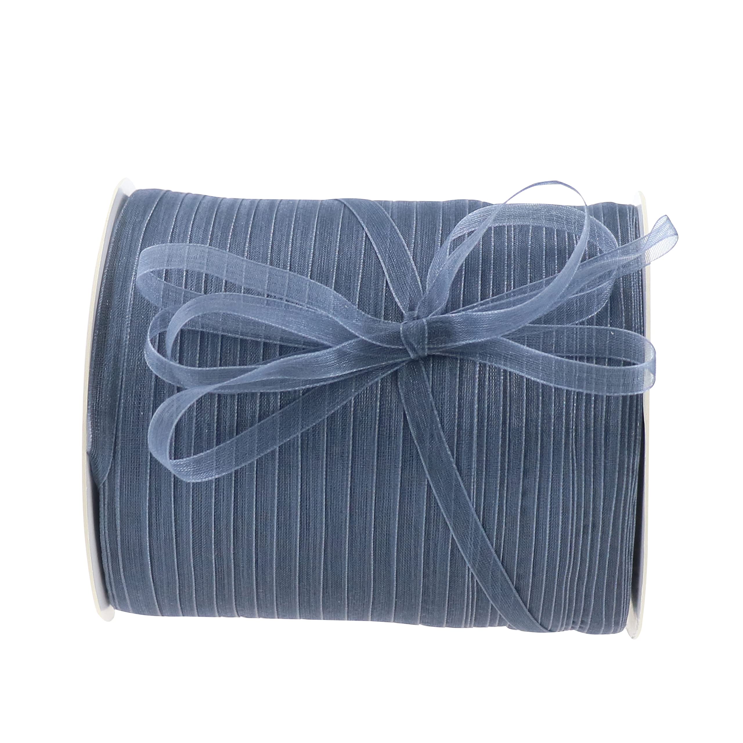 Amazon.com: Mayreel Shimmer Sheer Organza Ribbon 1/4" Dusty Blue Ribbon ...