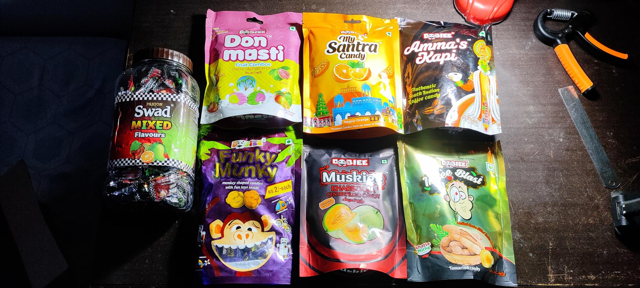 DOBIEE Multi Fruit Flavour Centre Filled Candies Combo of 6 Assorted ...