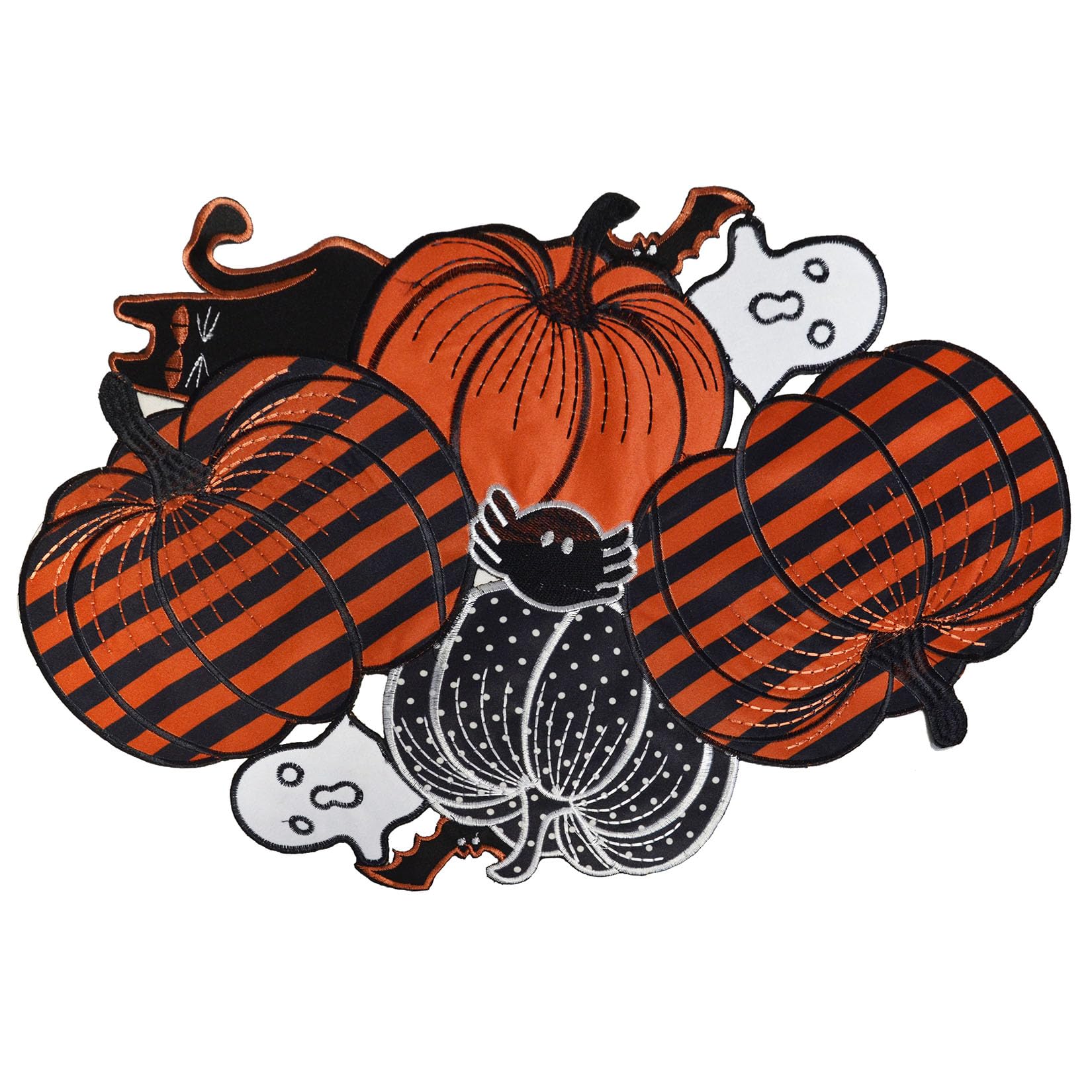 Amazon.com: Grelucgo Appliqued and Embroidered Halloween Jack-O-Lantern ...