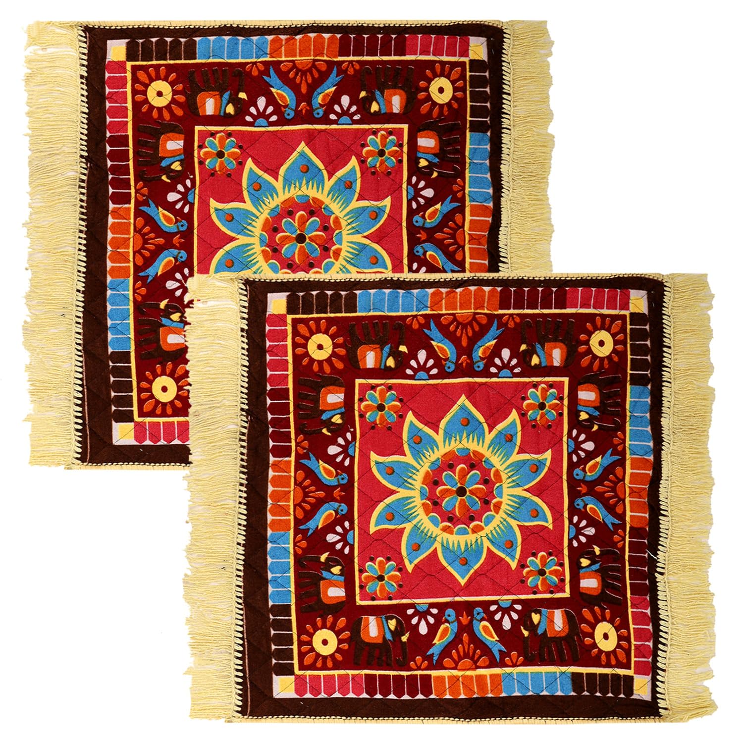 Buy Kuber Industries Prayer Mat | Velvet Aasan Mat | Meditation Prayer ...