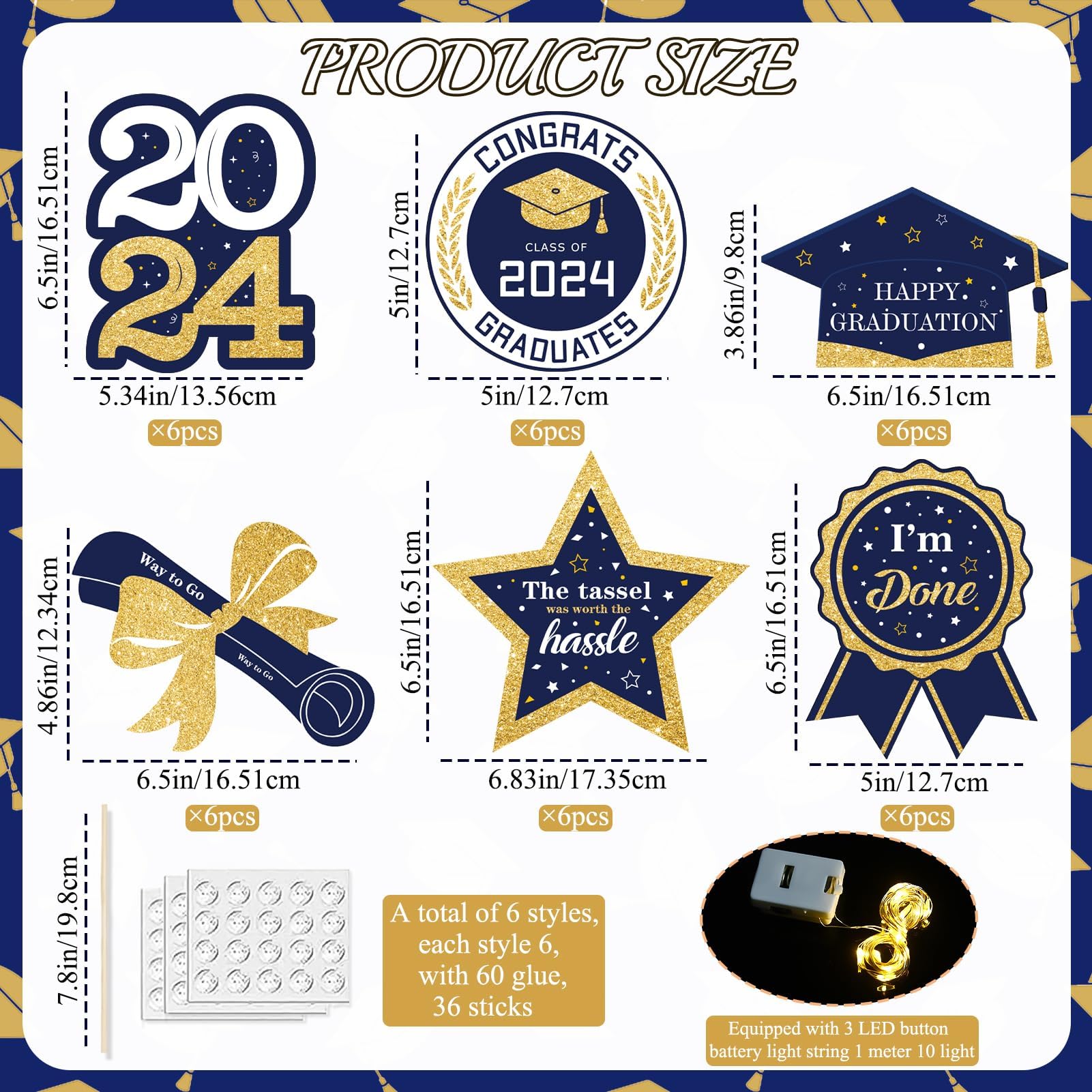 Snapklik.com : Navy Graduation Party Centerpieces Decorations For ...