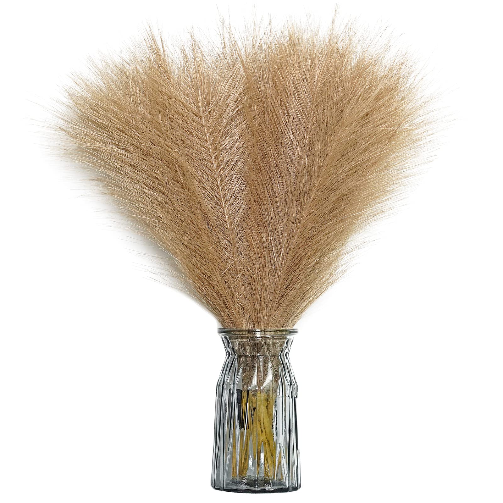 Snapklik.com : KitWinner Faux Pampas Grass, 6 Stems Artificial Pampas ...