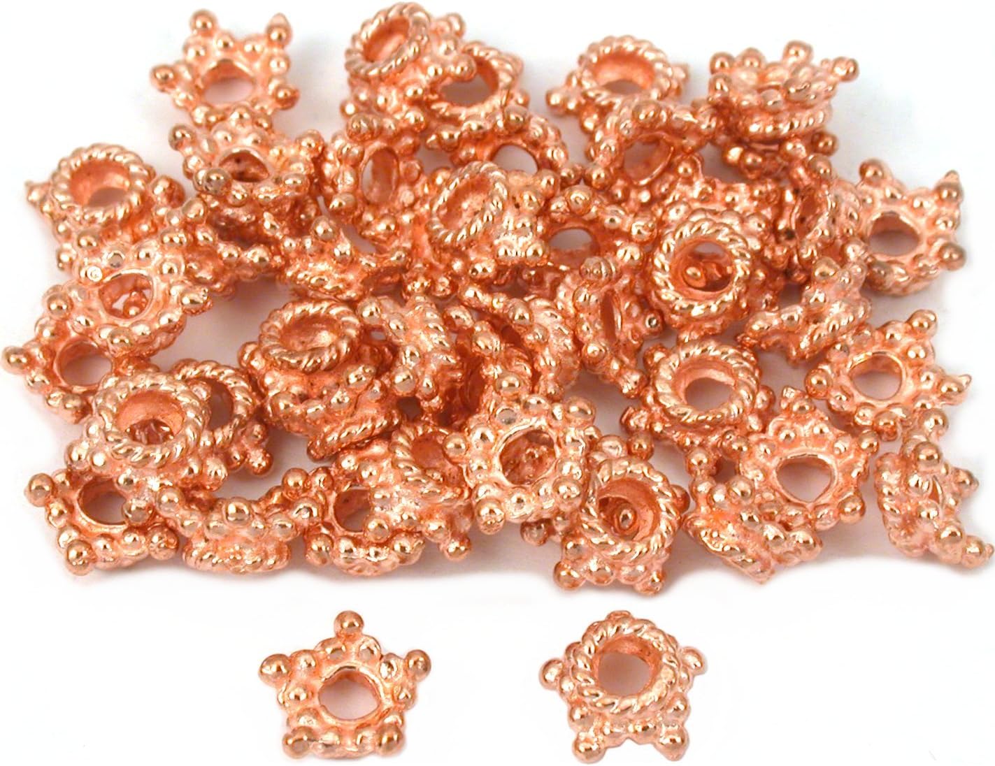 Amazon.com: Star Bali Bead End Caps Copper Plated 7.5mm Approx 45 ...