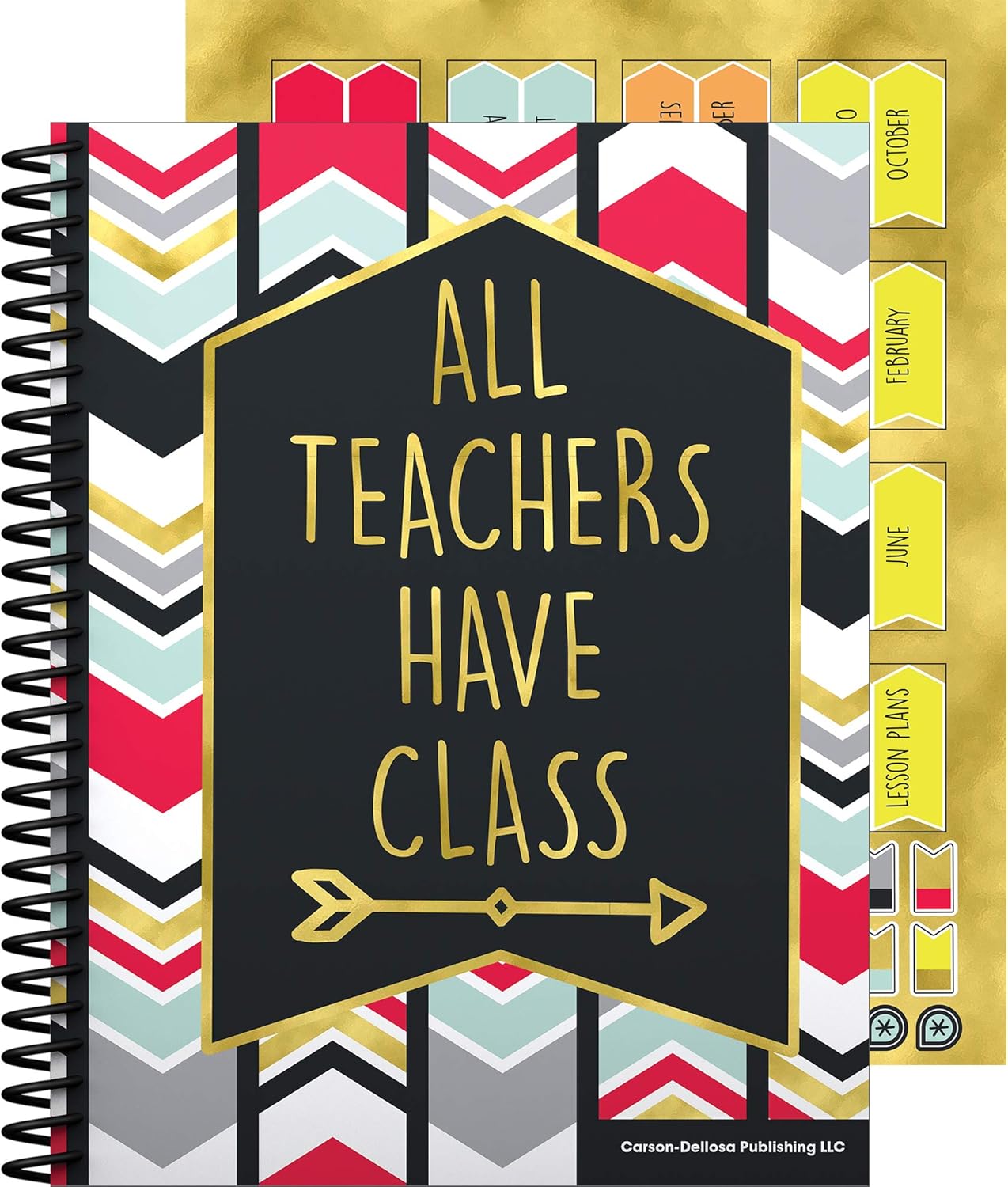 Carson Dellosa Aim High Teacher Planner, 8" x 11" Spiral Bound Lesson ...