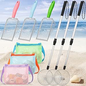Amazon.com: Silipull 9 Pcs Shelling Tools for Beach Include Sand Sifter ...