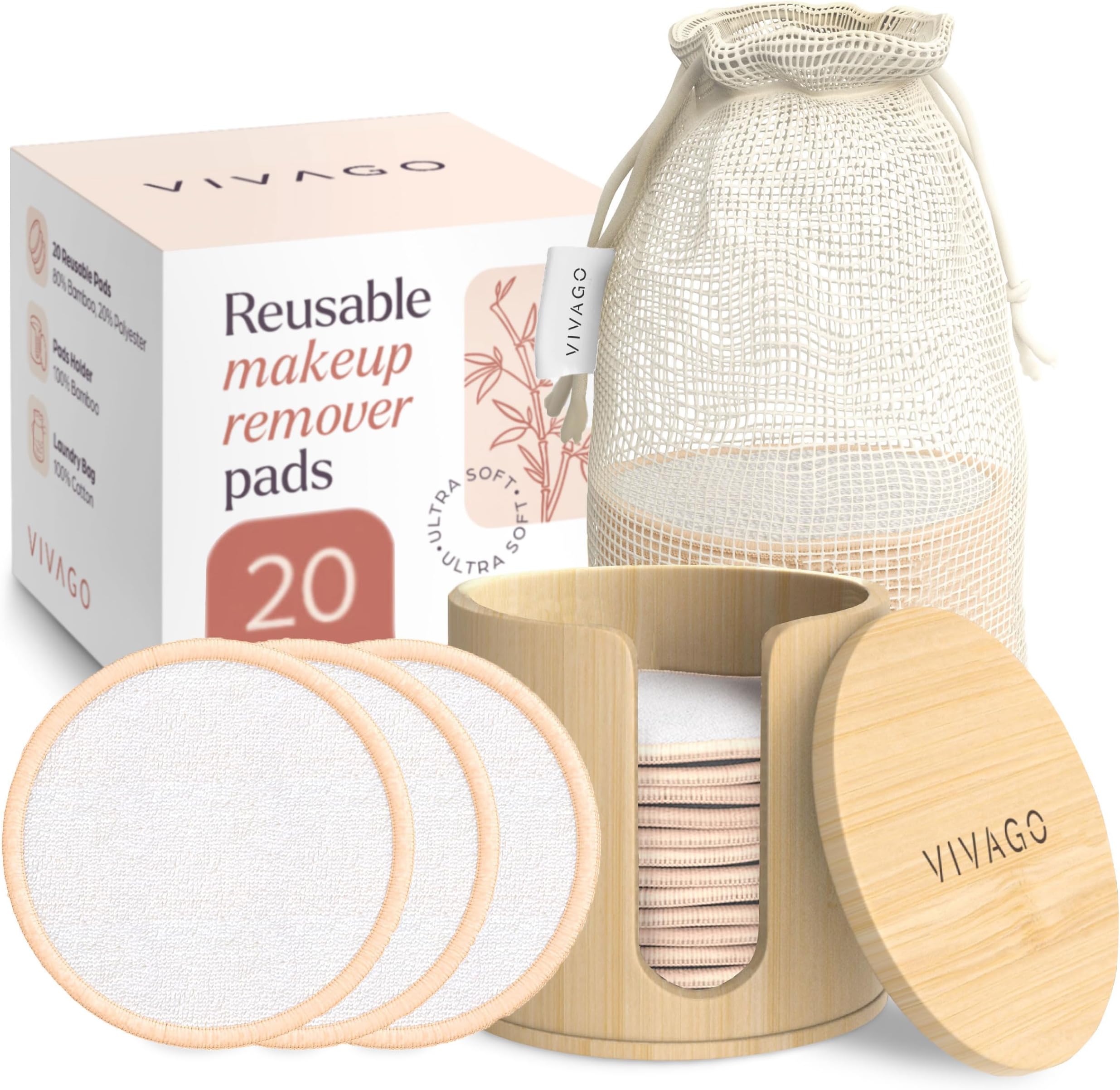 Amazon.com: 16 Pack Reusable Cotton Rounds for Makeup Removal with ...