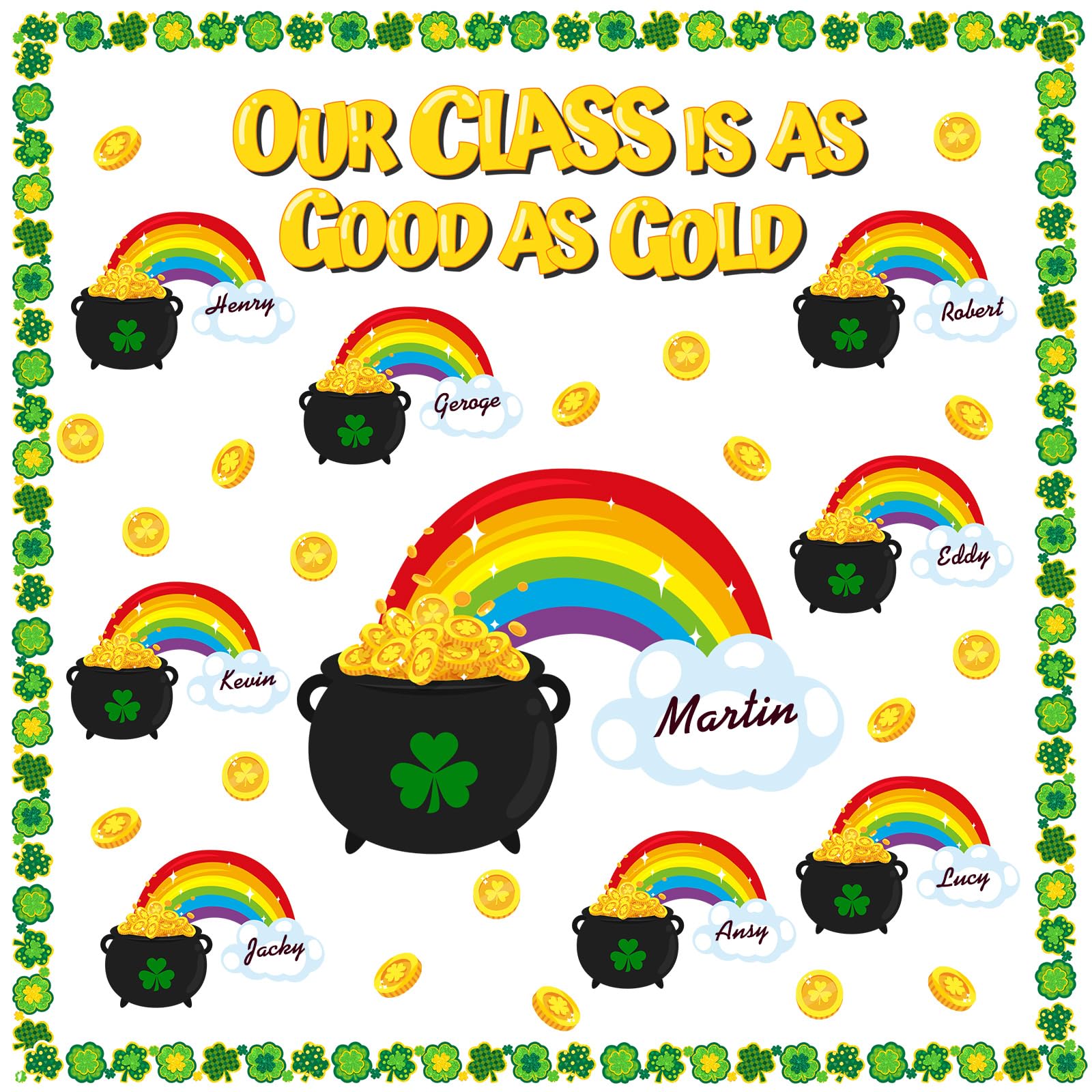 Snapklik.com : Pasimy 64 Pcs St Patricks Day Bulletin Board Decoration ...