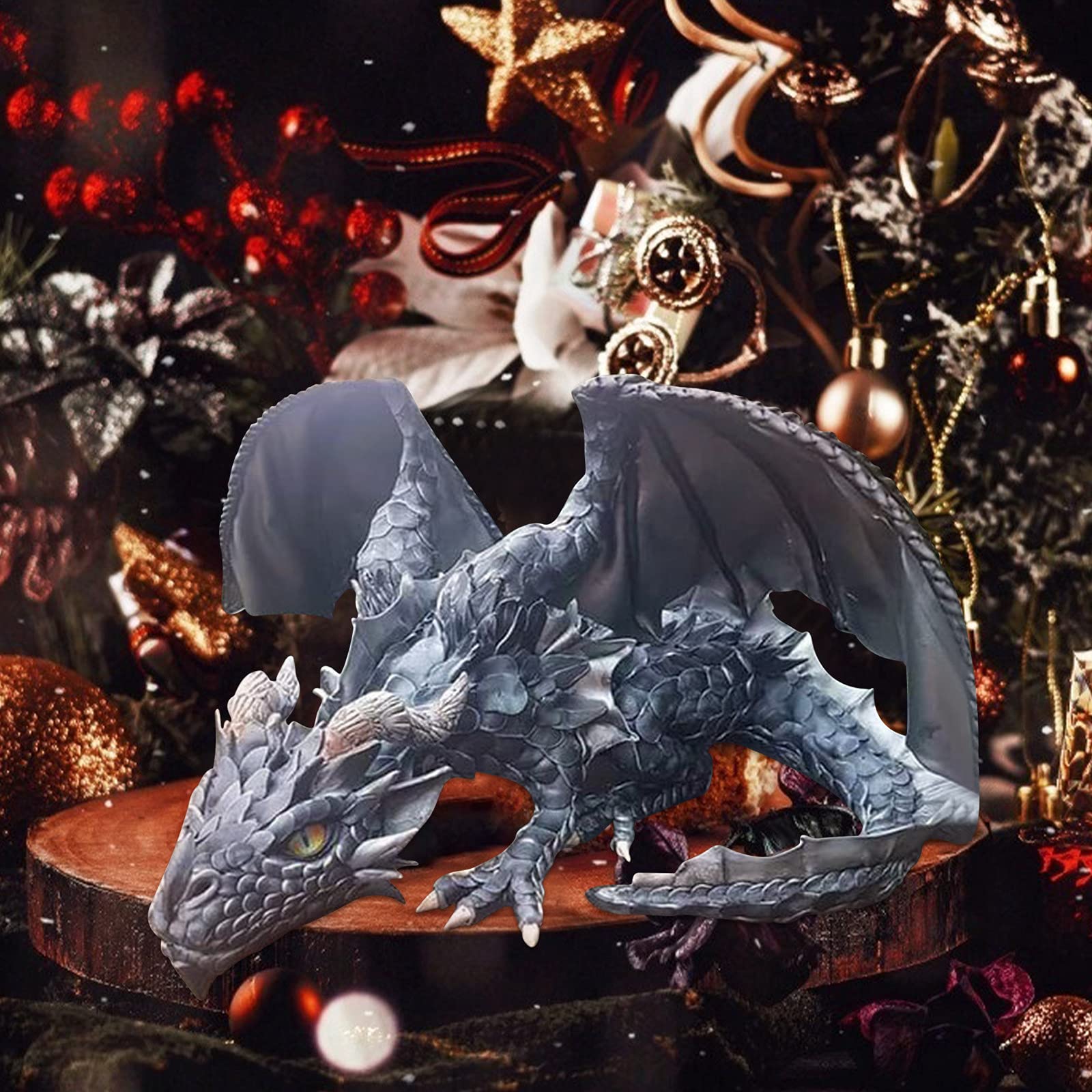 Buy Big Squatting Dragon Sculpture-Dragon Guardian,13x11 Inch Gothic ...