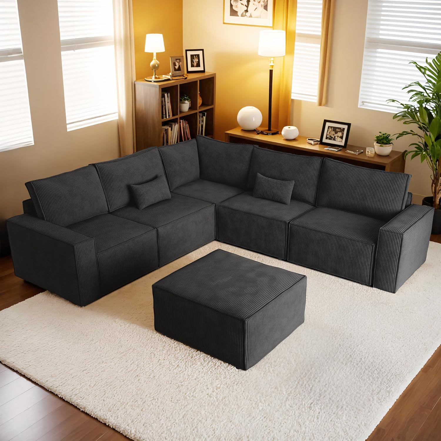 Amazon.com: Modular Sectional Sofa Set - 80x80 Oversized L Shaped Cloud ...