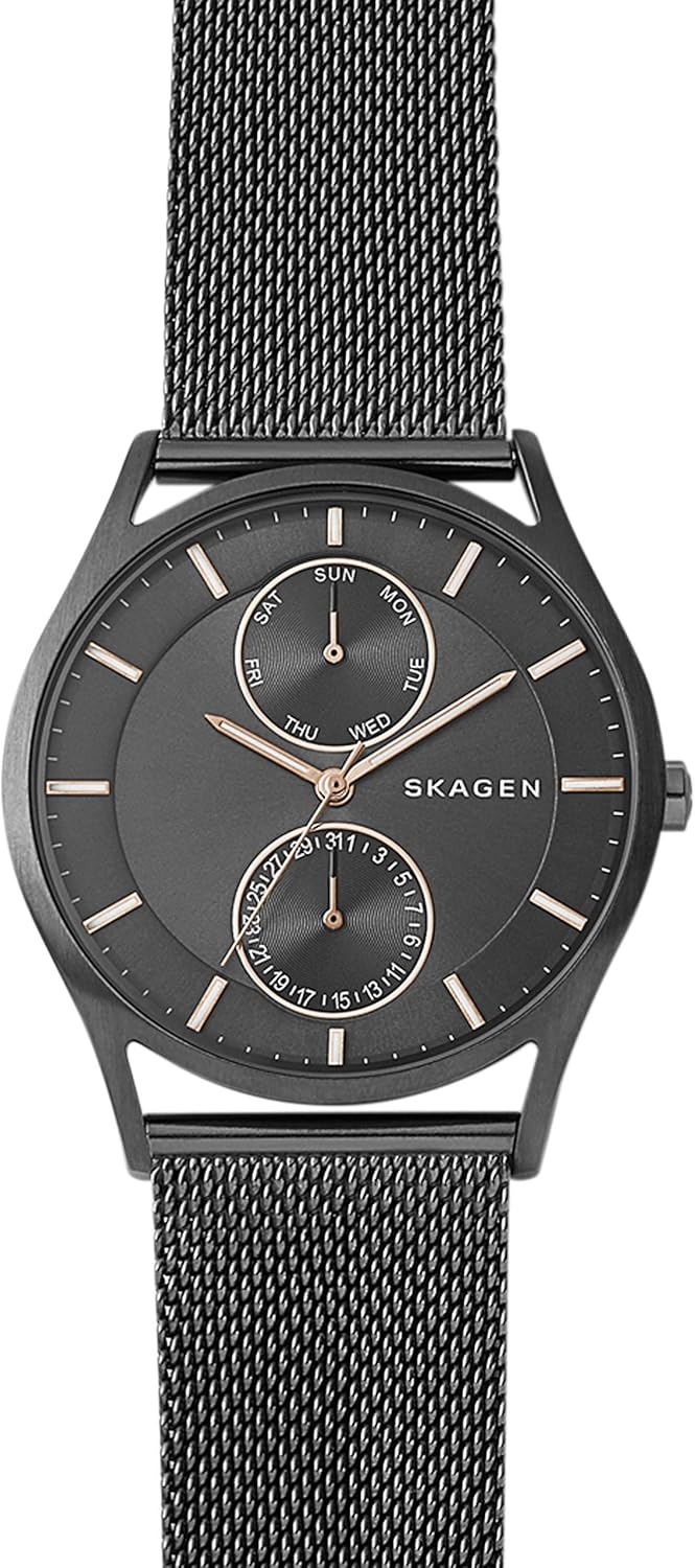 Amazon.com: Skagen Men's Holst Quartz Analog Stainless Steel and Mesh ...