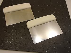 Amazon.com: Dexter USA Set of (2) White Handle Stainless Steel Dough ...