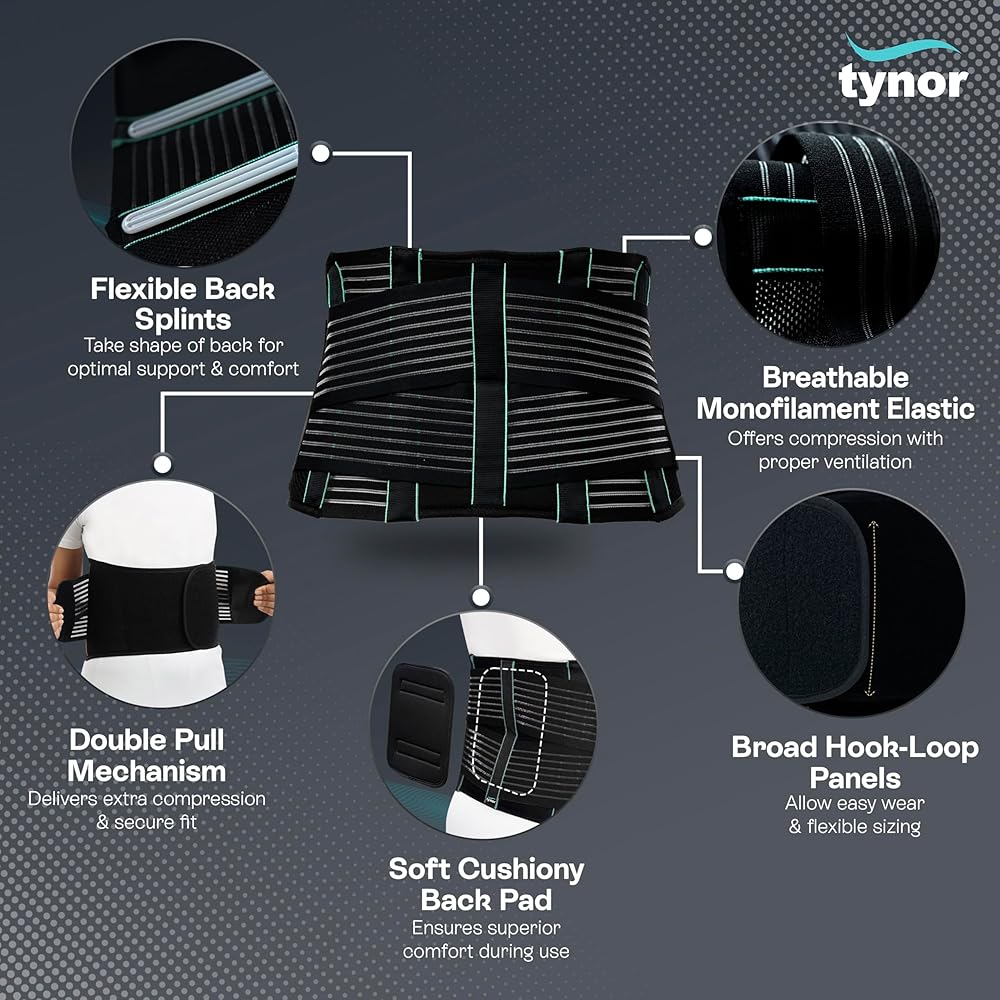 TYNOR Back Brace for Lower Back Pain with Lumbar Pad Thailand | Ubuy