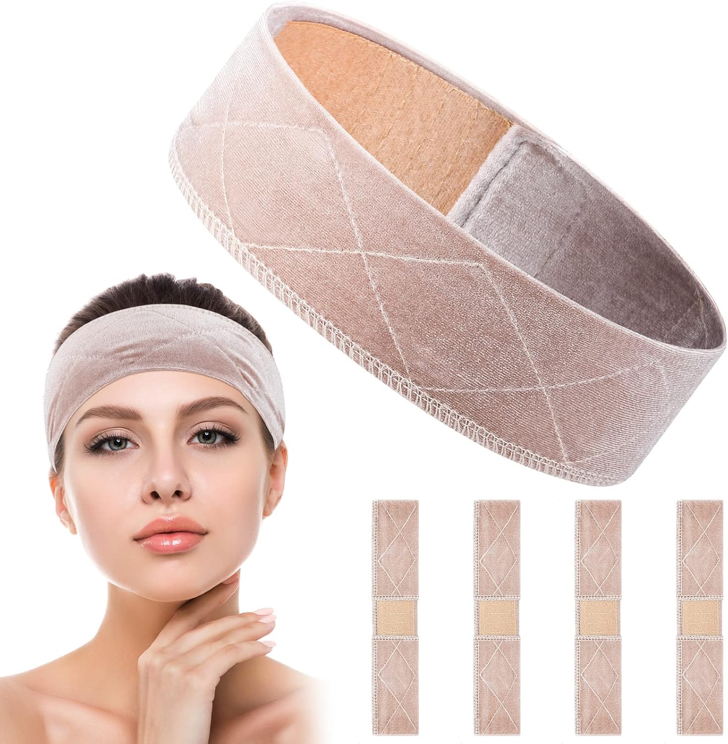 Cindeer 4 Pcs Wig Grip Headband Wig Comfort Band Elastic Velvet Wig ...
