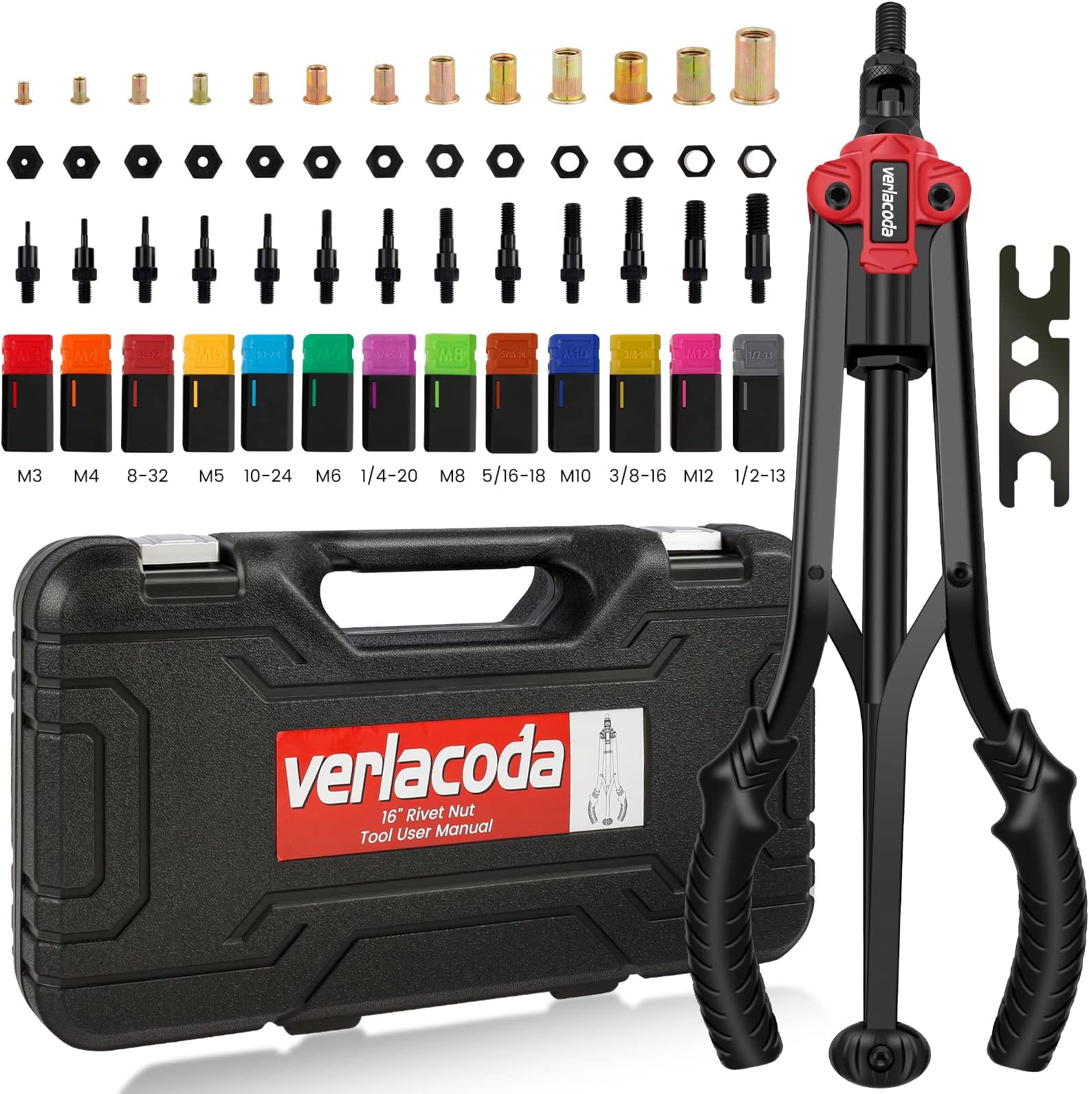 Amazon.com: AIUITIO 16'' Rivet Nut Tool, Auto Release Nut Rivnut Tool ...