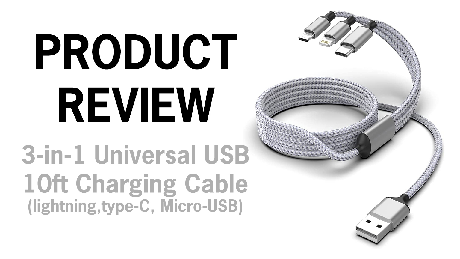 Watch Multi 3 in 1 Universal USB Charging Cable,3M/10FT on Amazon Live