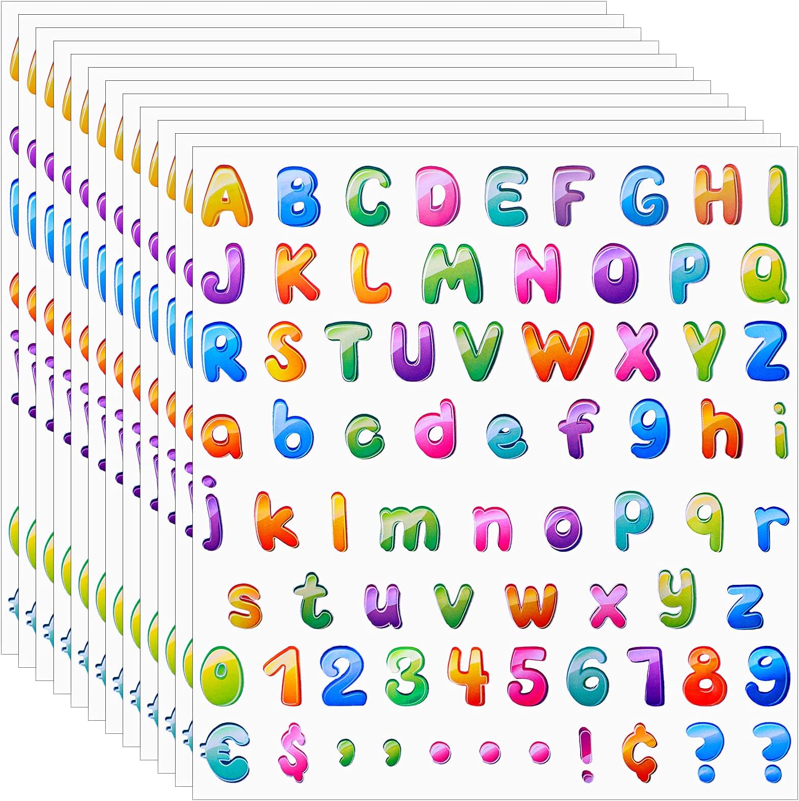 Amazon.com: TaoBary 544 Pcs 1 Inch Colorful Letter Stickers Self ...