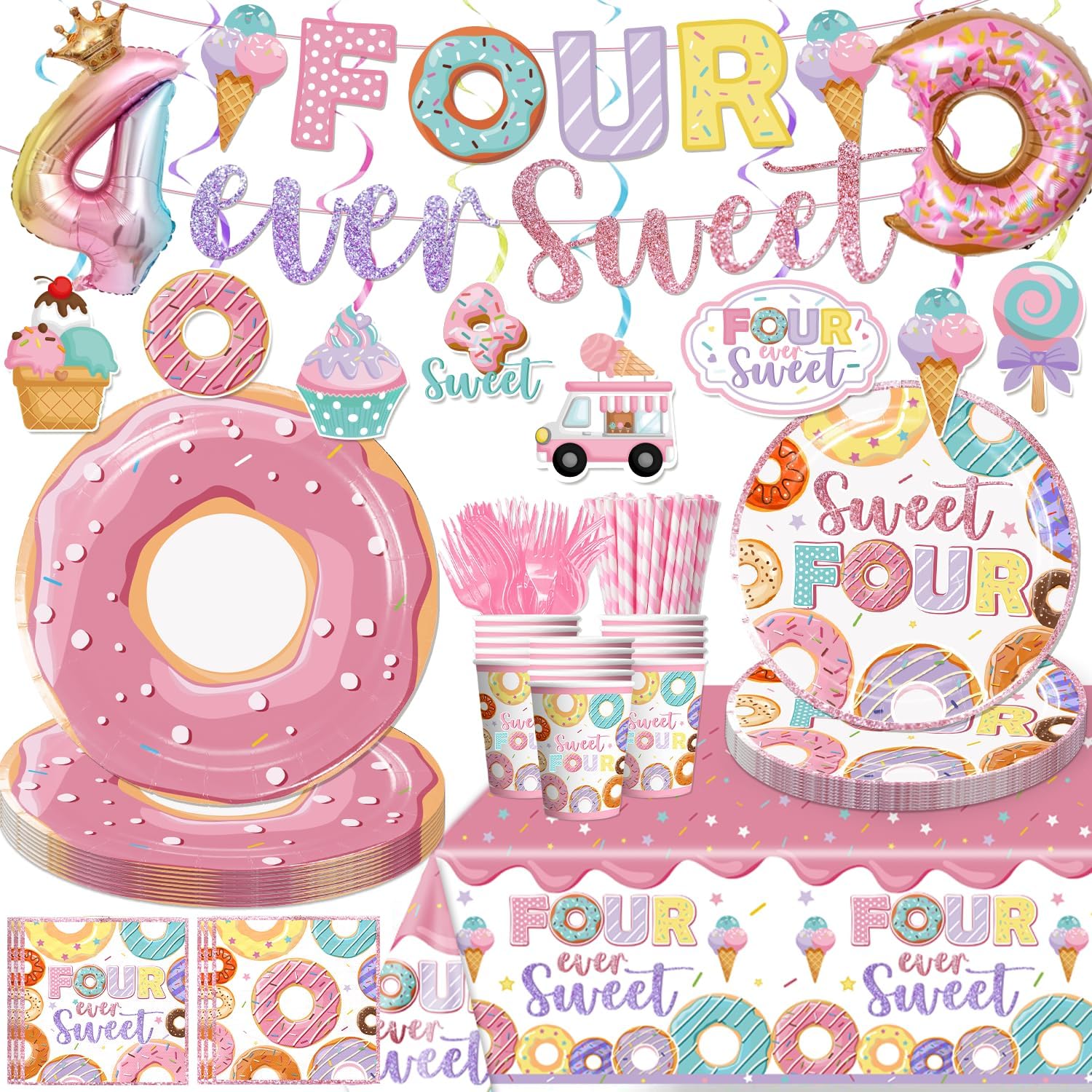 Amazon.com: We All Scream 4 Ice Cream Birthday Party Decorations ...