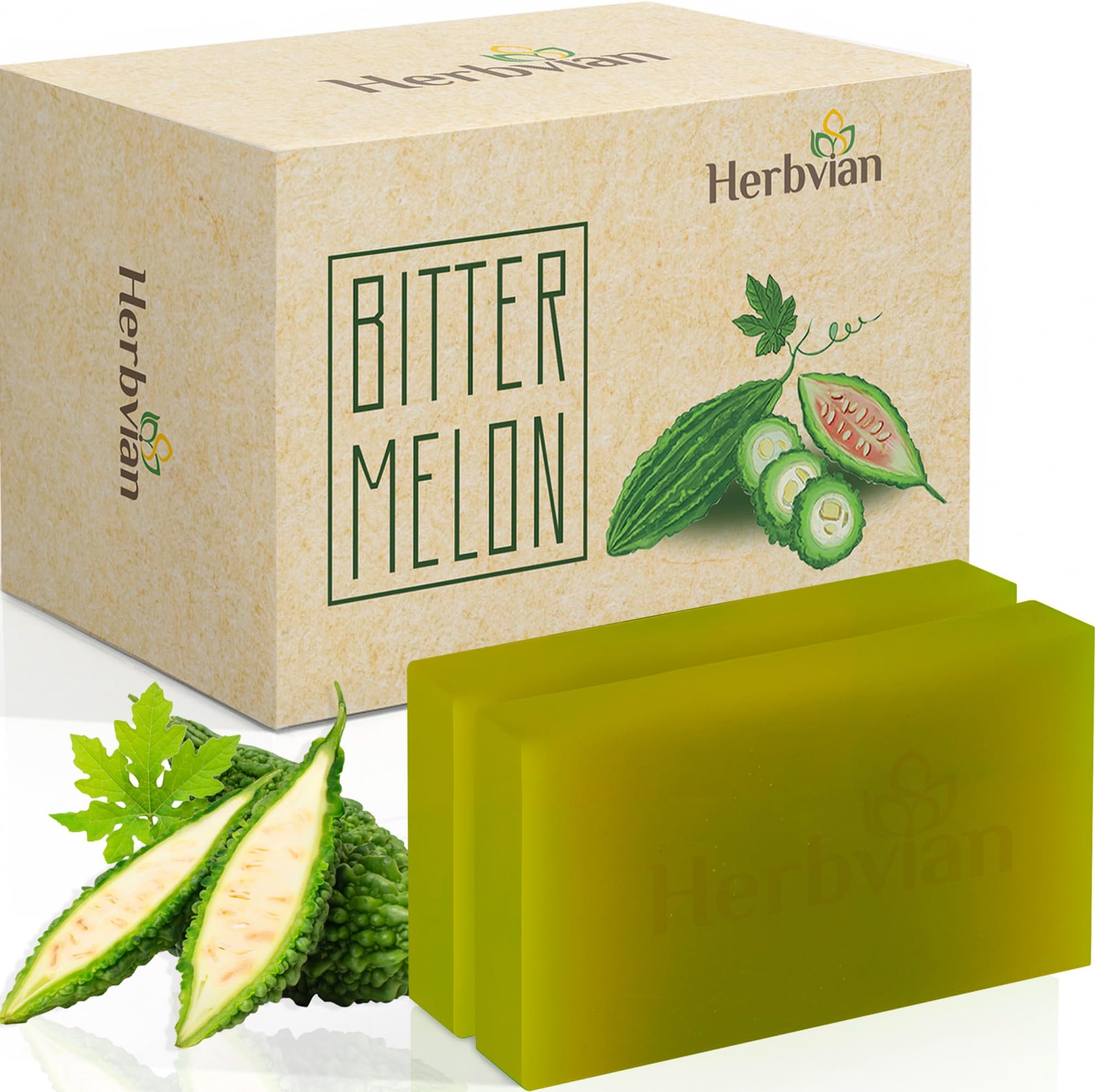 Amazon.com : 2 PCS Bitter Melon Moringa Soap Bar for Back Acne, Anti ...
