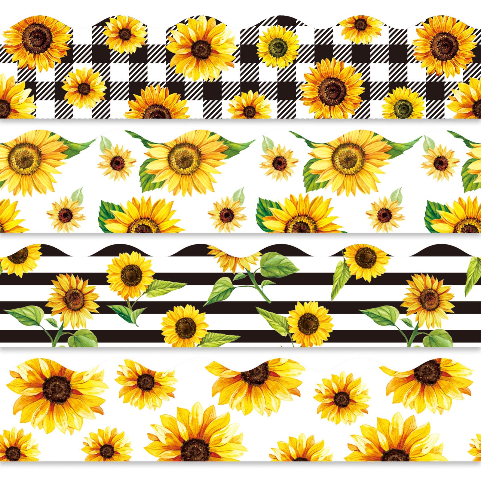 Amazon.com: Whaline Sunflower Paper Sticker Decorations for Summer ...
