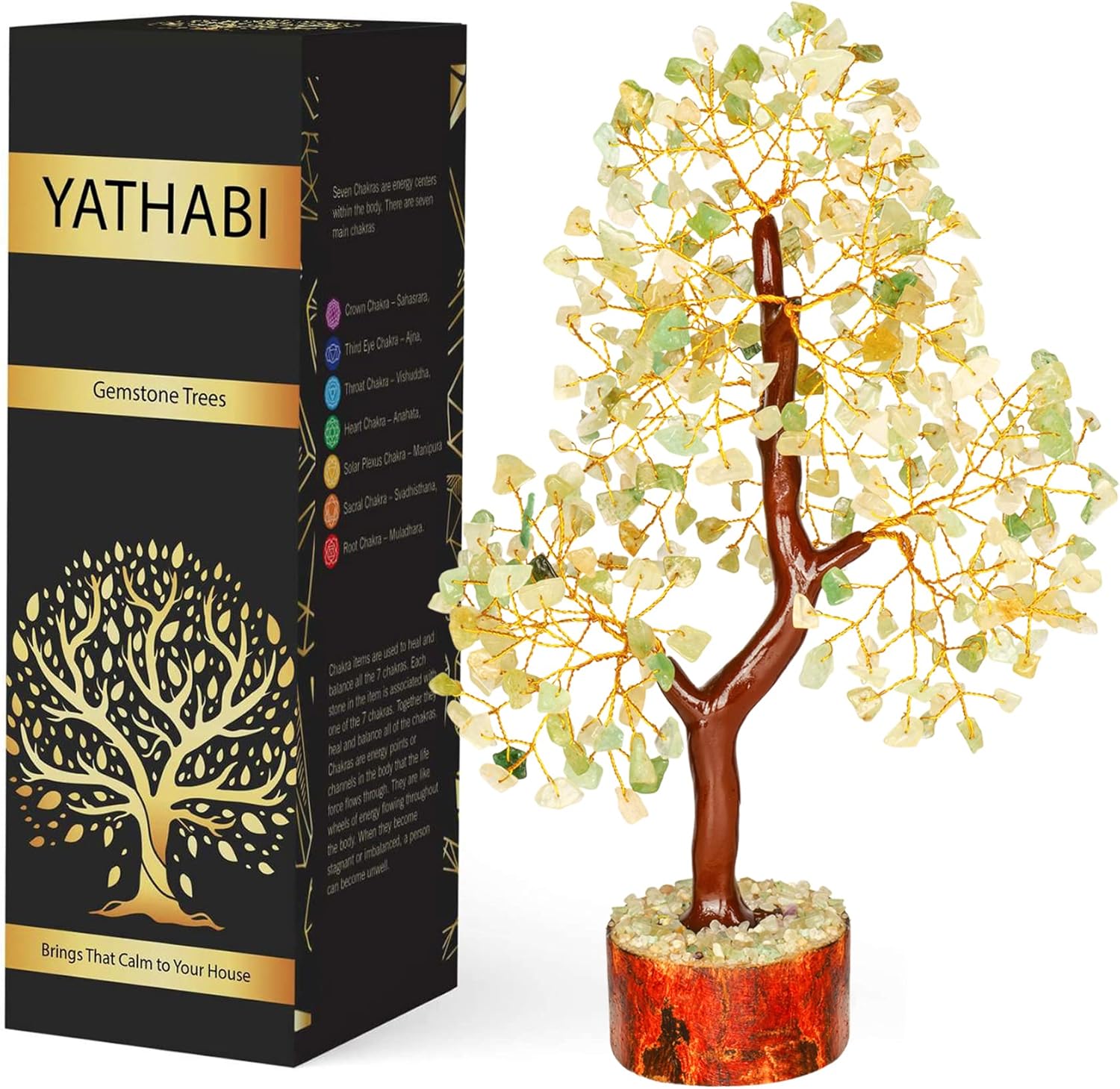 Amazon.com: YATHABI Green Jade - Spiritual Tree - Jade Crystal ...