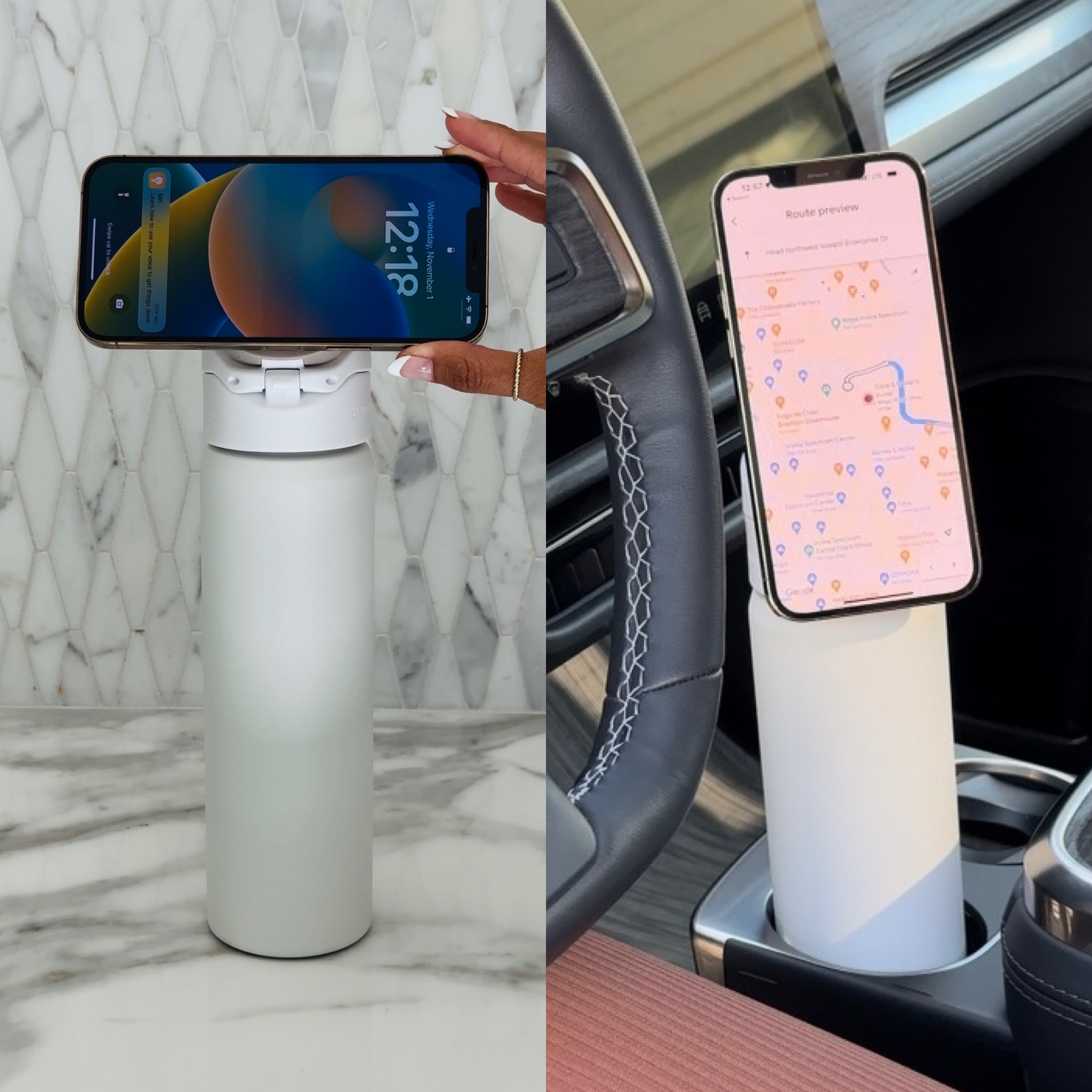 Watch Shop now! Water bottle with attached phone holder! Xo! on Amazon Live