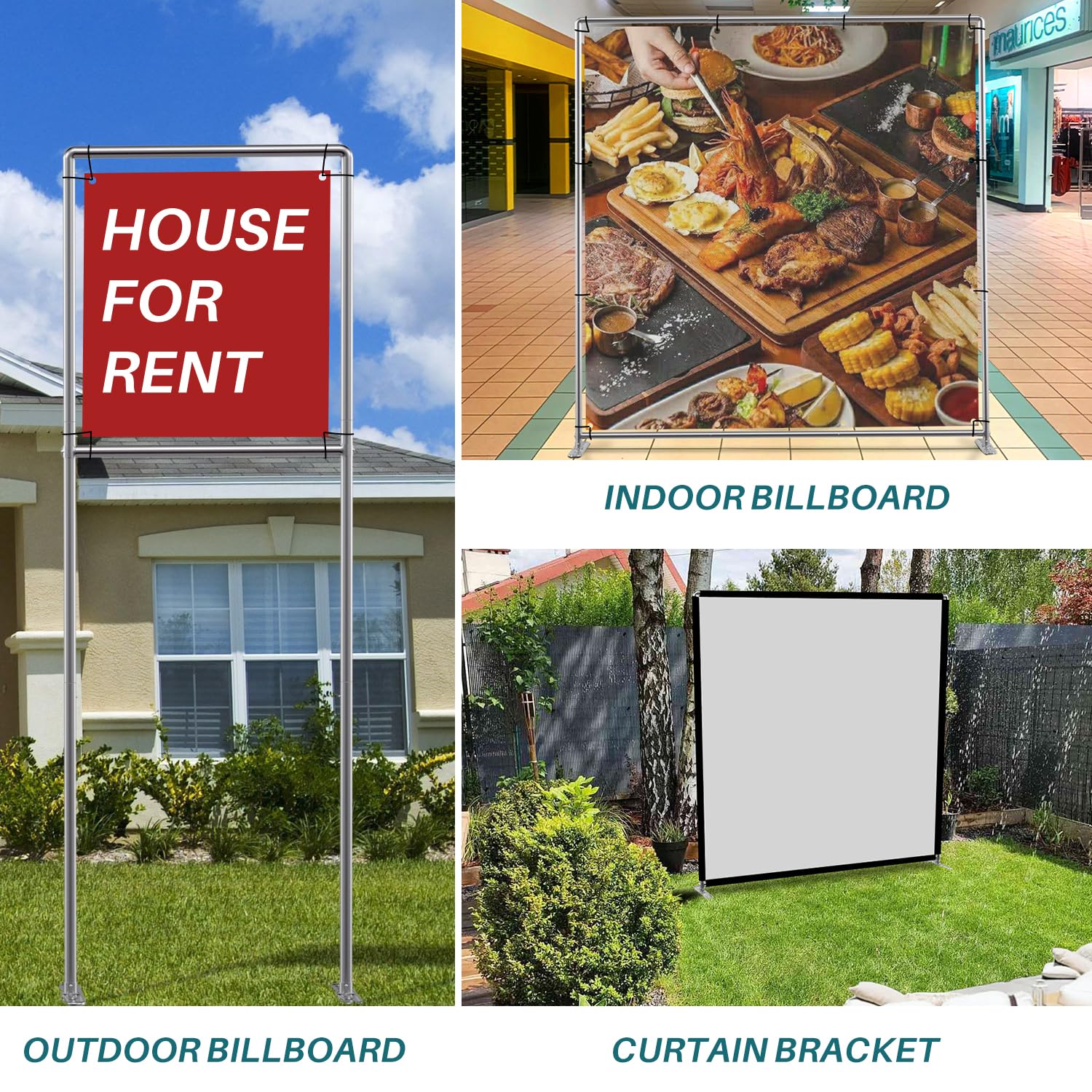 Snapklik.com : Coarbor Metal Frame Stand Banner Backdrops Sign Poster ...