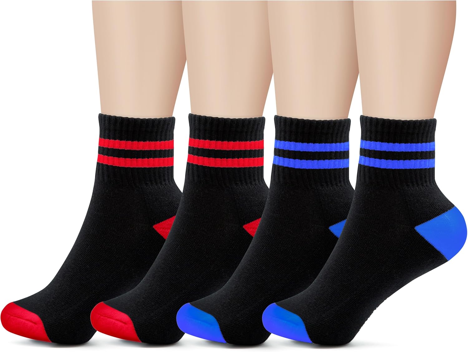 Forever Bambe Mini Crew Socks for Women Soft Terrycloth Cushioned ...