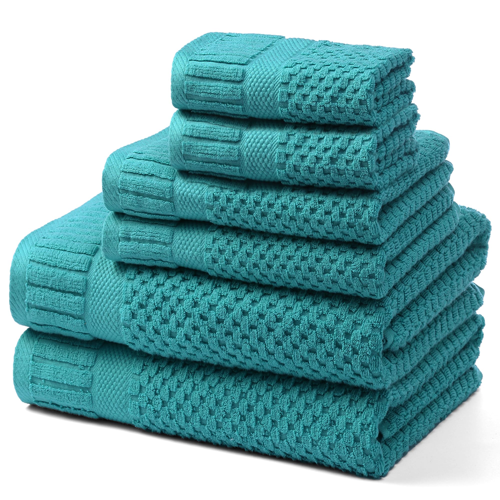 Amazon.com: DIGEU 100% Cotton Bath Towels for Bathroom,Highly Absorbent ...