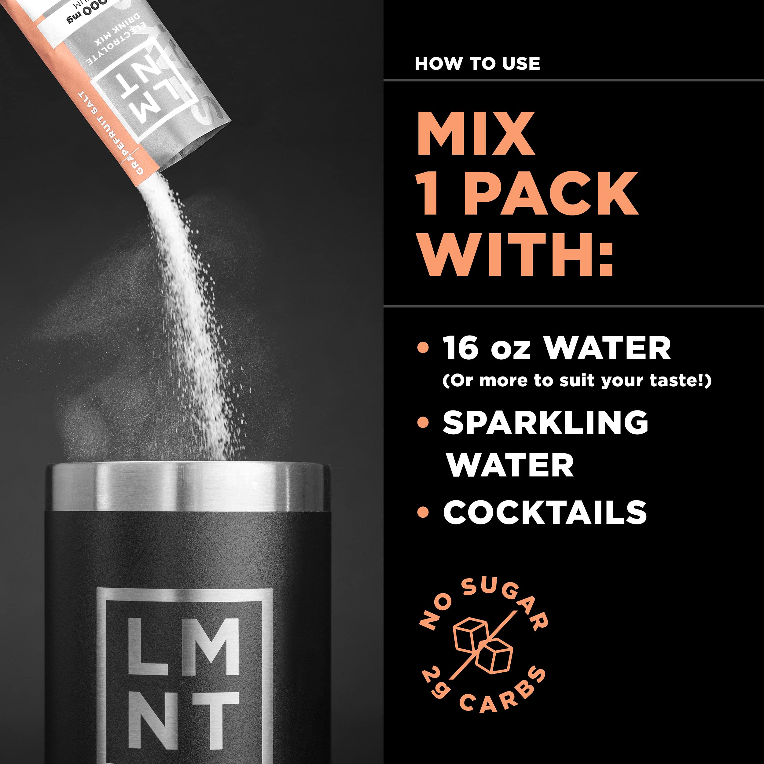 Snapklik.com : LMNT Zero-Sugar Electrolytes - Grapefruit Salt ...