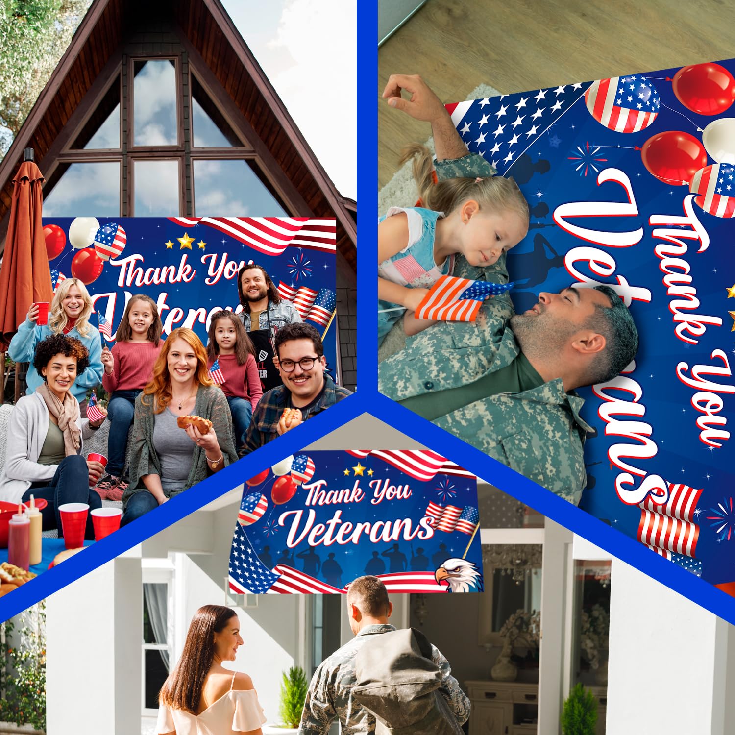 Snapklik.com : Thank You Veterans Backdrop, 708x433 Inch Veterans ...