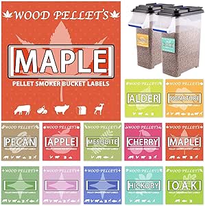 Amazon.com: Smoker Grill Pellets Label Stickers for Wood Pellet Storage ...